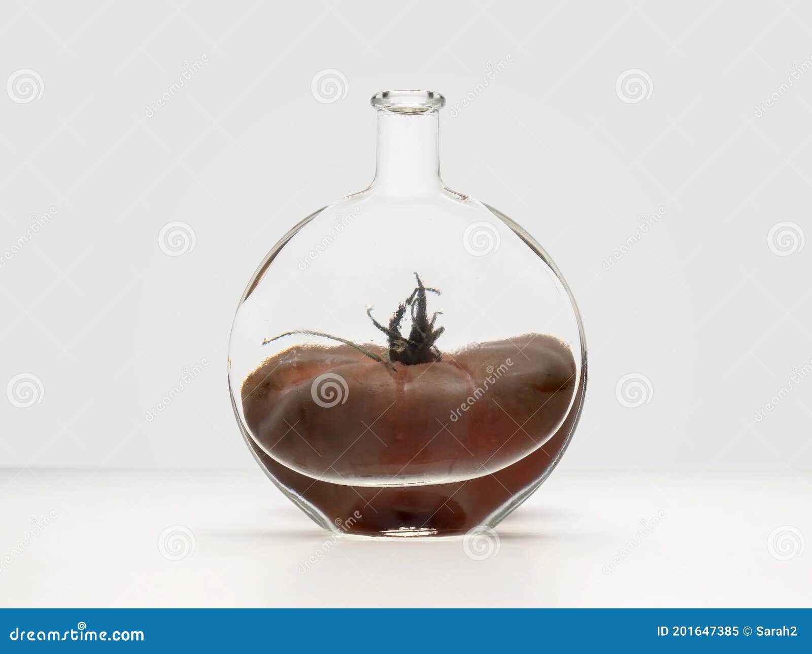 Tomato Distorted through a Bottle of Water - Refraction Example ...