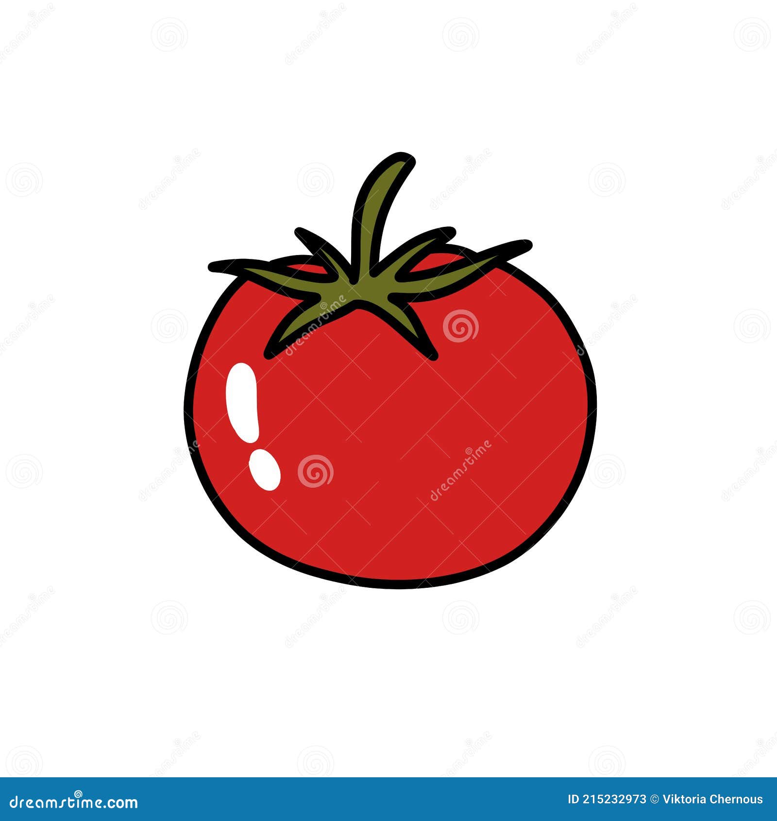 Tomato Doodle Icon, Vector Color Line Illustration Stock Vector ...
