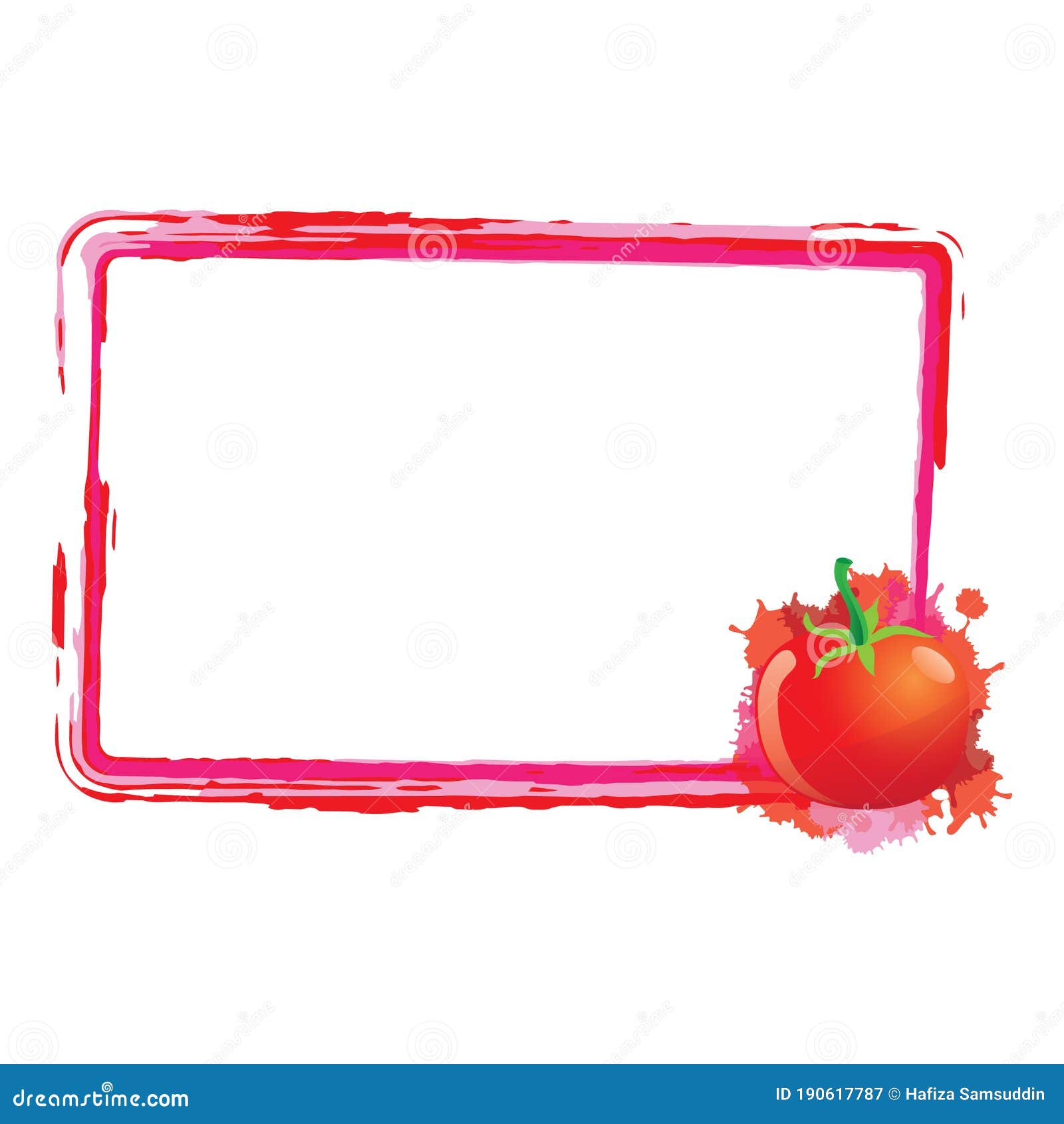 Tomato Frame. Vector Illustration Decorative Design Stock Vector ...