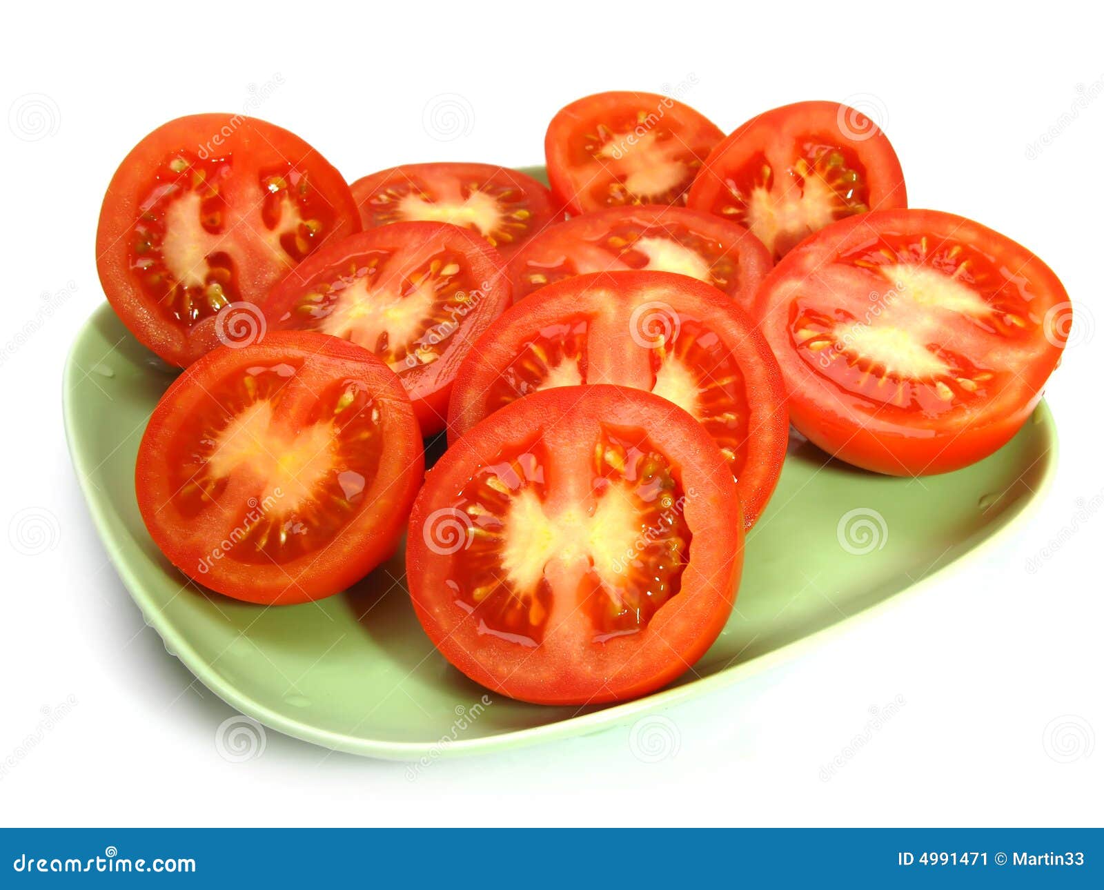 Tomato halves stock image. Image of plate, eatable, food - 4991471
