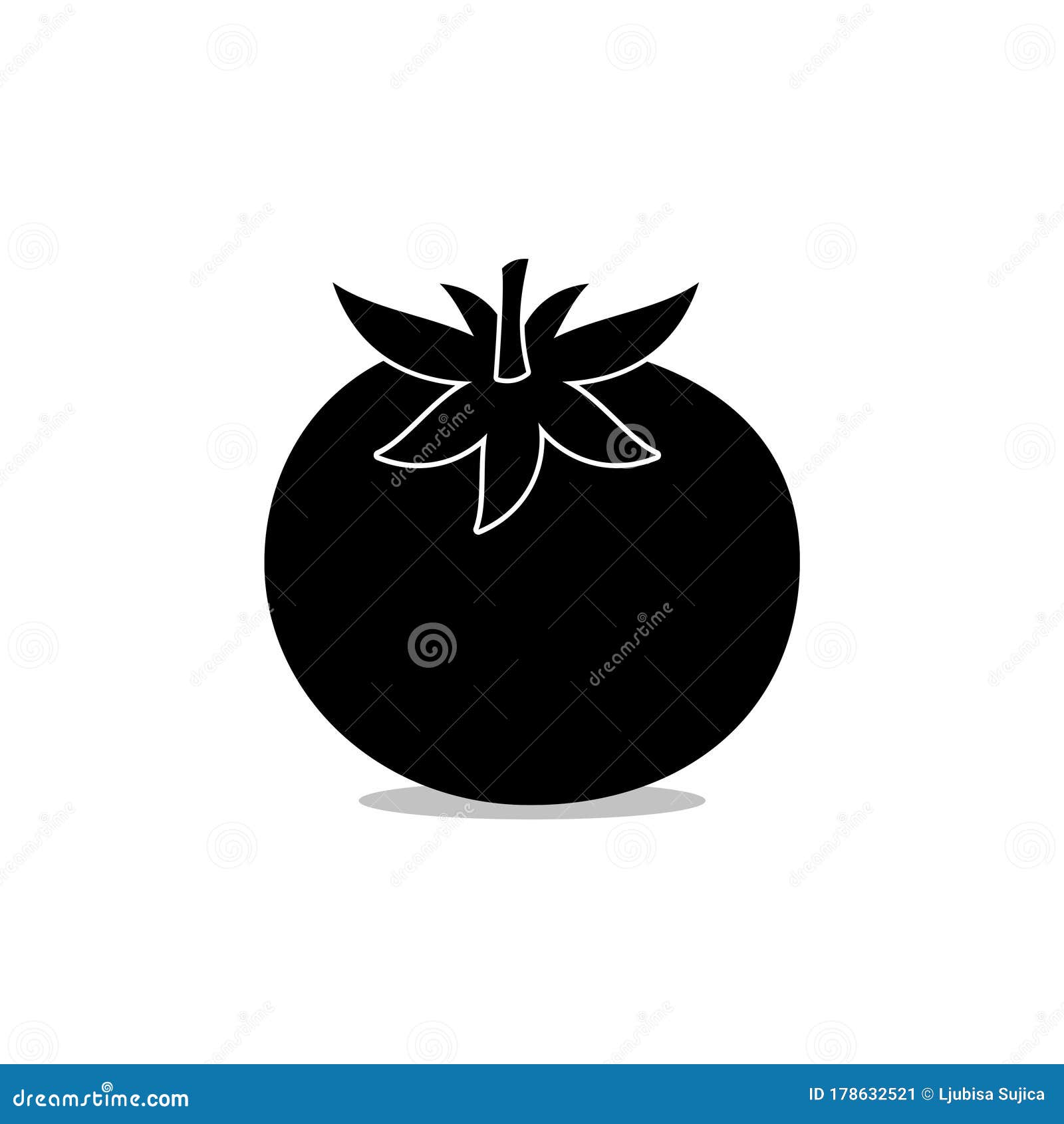 Tomato Icon Isolated on White Background Stock Vector - Illustration of ...