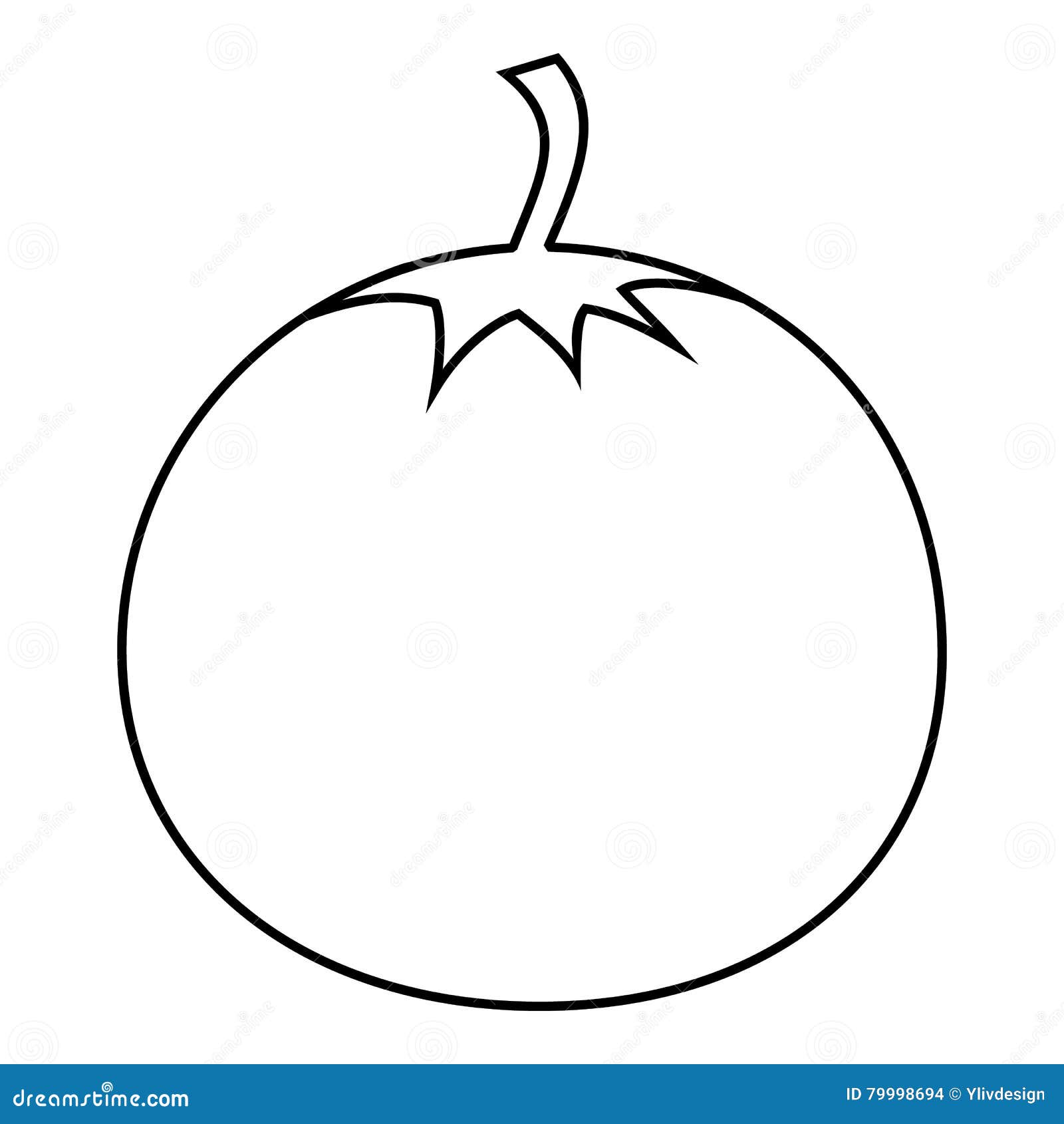 Tomato icon, outline style stock vector. Illustration of design - 79998694