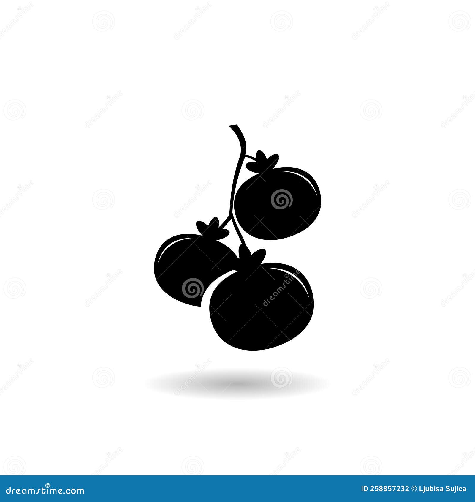 Tomato Isolated Design Icon Logo with Shadow Stock Vector ...