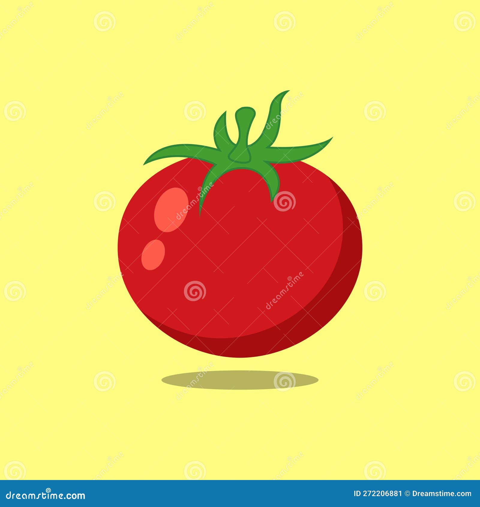 Tomato Isolated Single Simple Cartoon Illustration Stock Vector ...