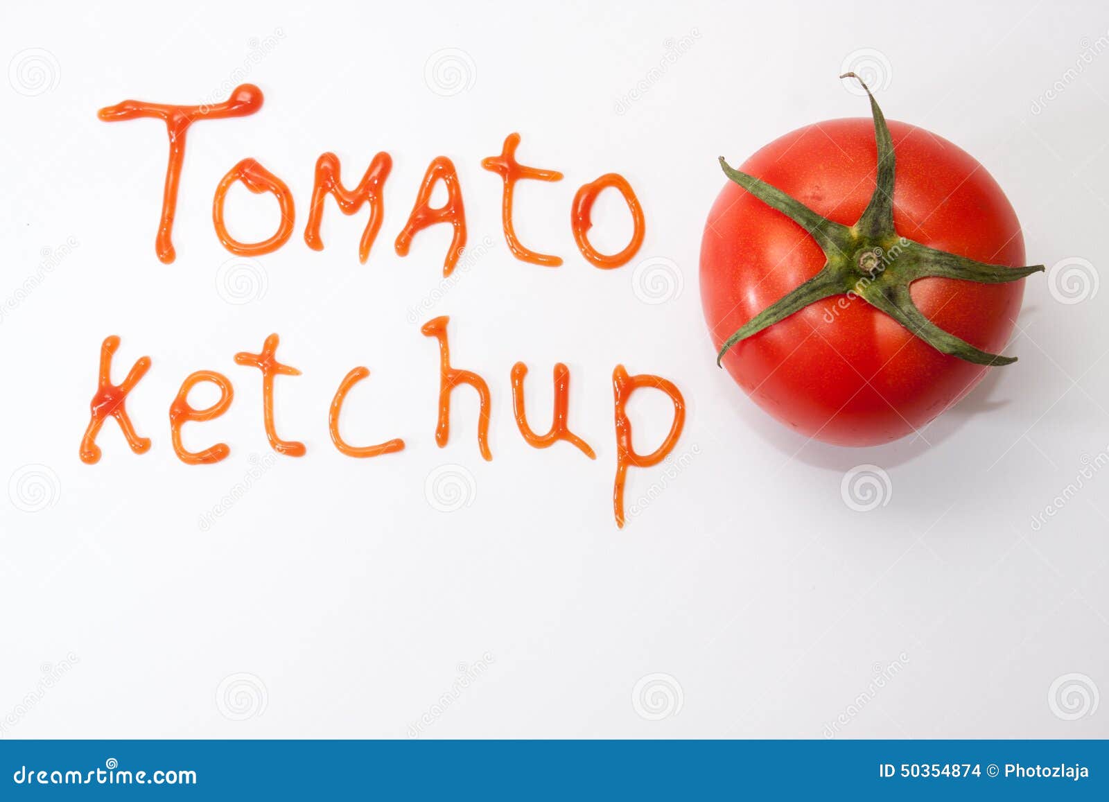 Tomato Ketchup Sign with Ketchup and Fresh Tomato Stock Photo - Image ...