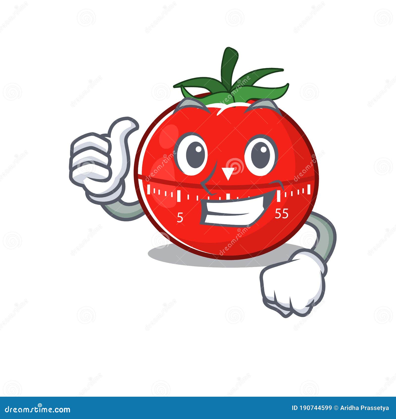 Tomato Kitchen Timer Cartoon Picture Design Showing OK Finger Pose ...