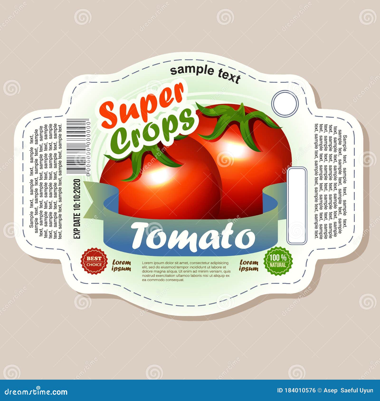 Tomato Label Sticker Vegetable Stock Vector - Illustration of organic ...