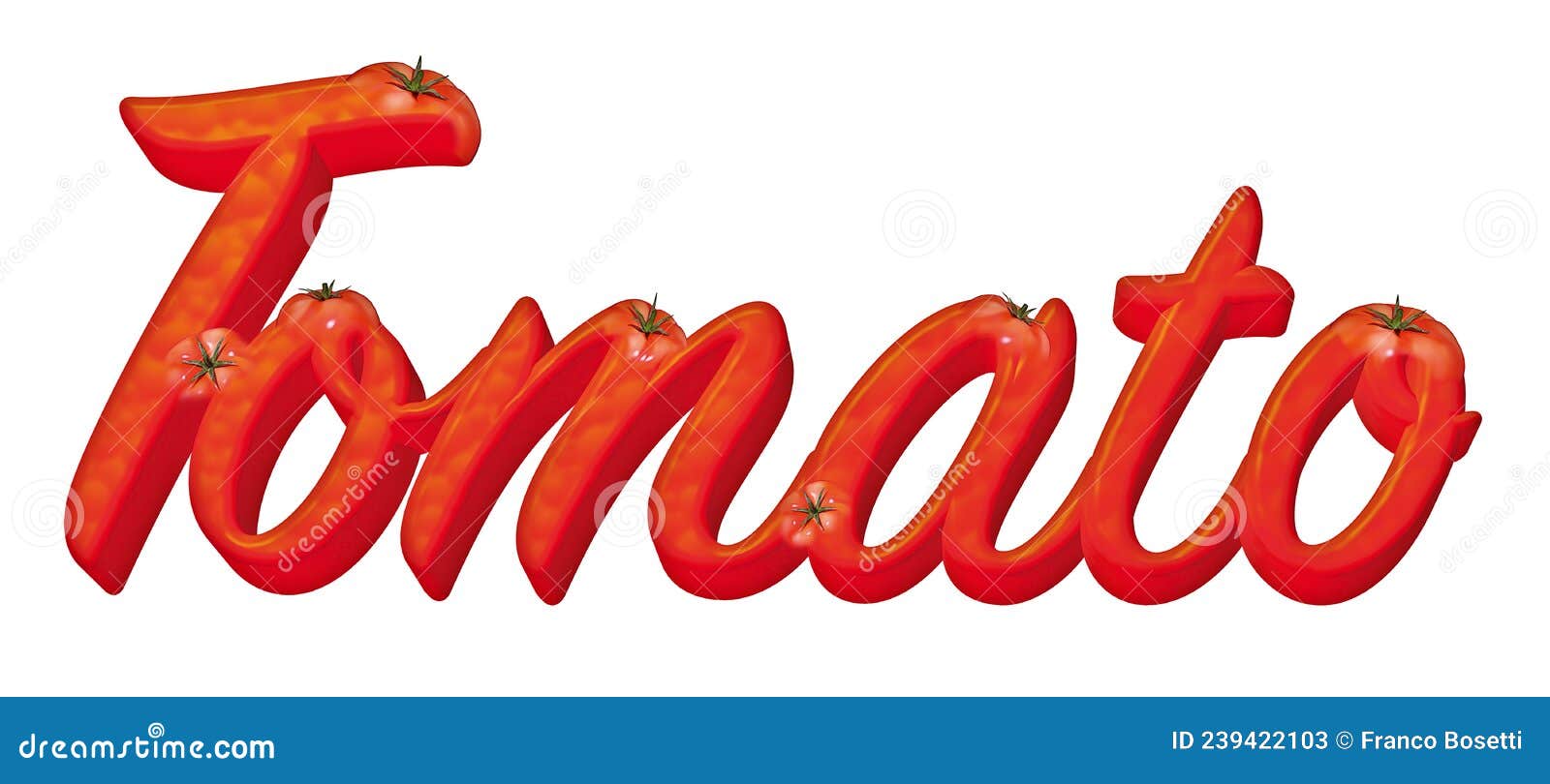 Tomato Lettering In Relief And Tomato Inserts Royalty-Free Stock ...
