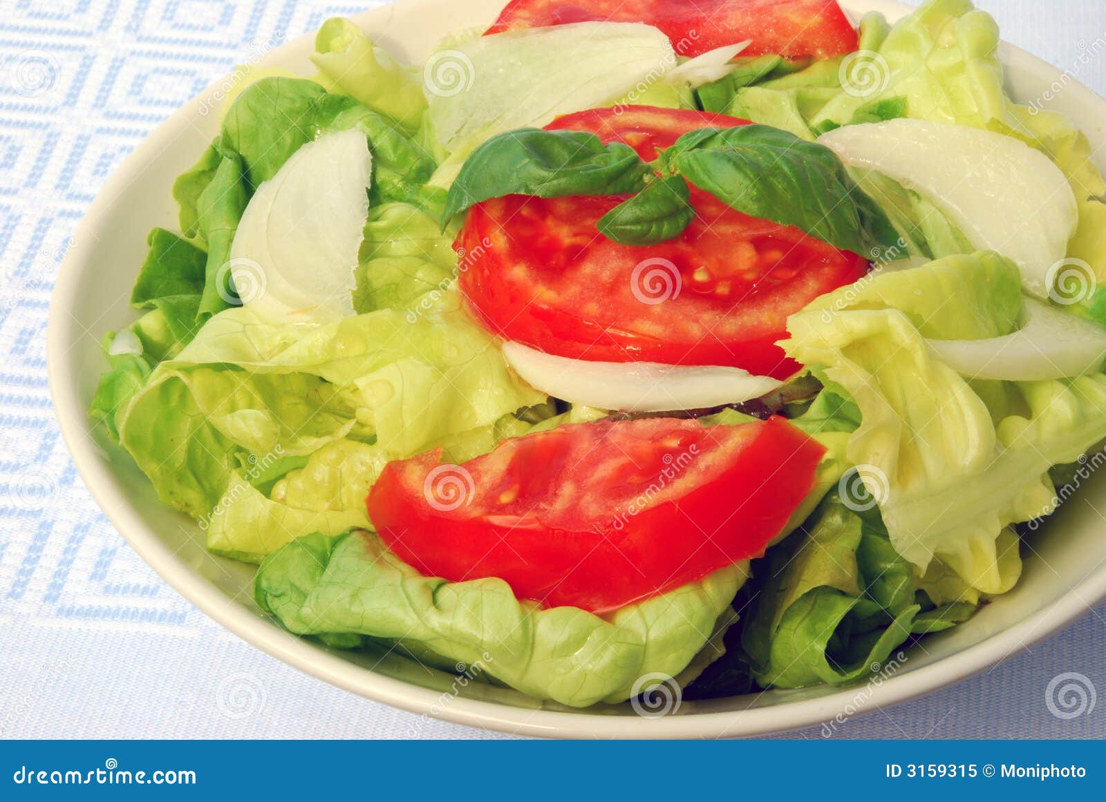 Tomato-lettuce salad stock image. Image of vegetable, meal - 3159315