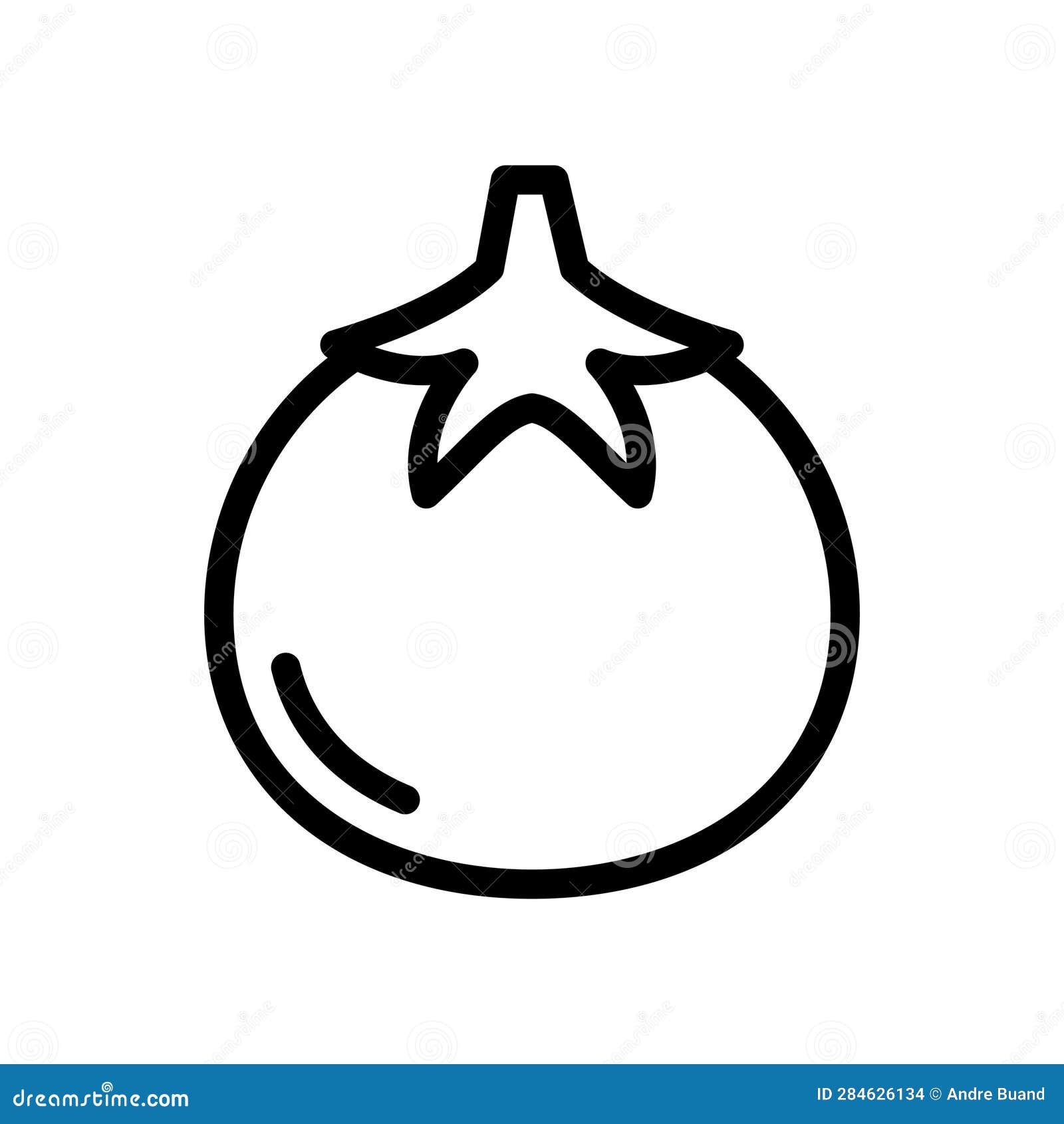 Tomato Line Icon Illustration Vector Graphic Stock Vector ...