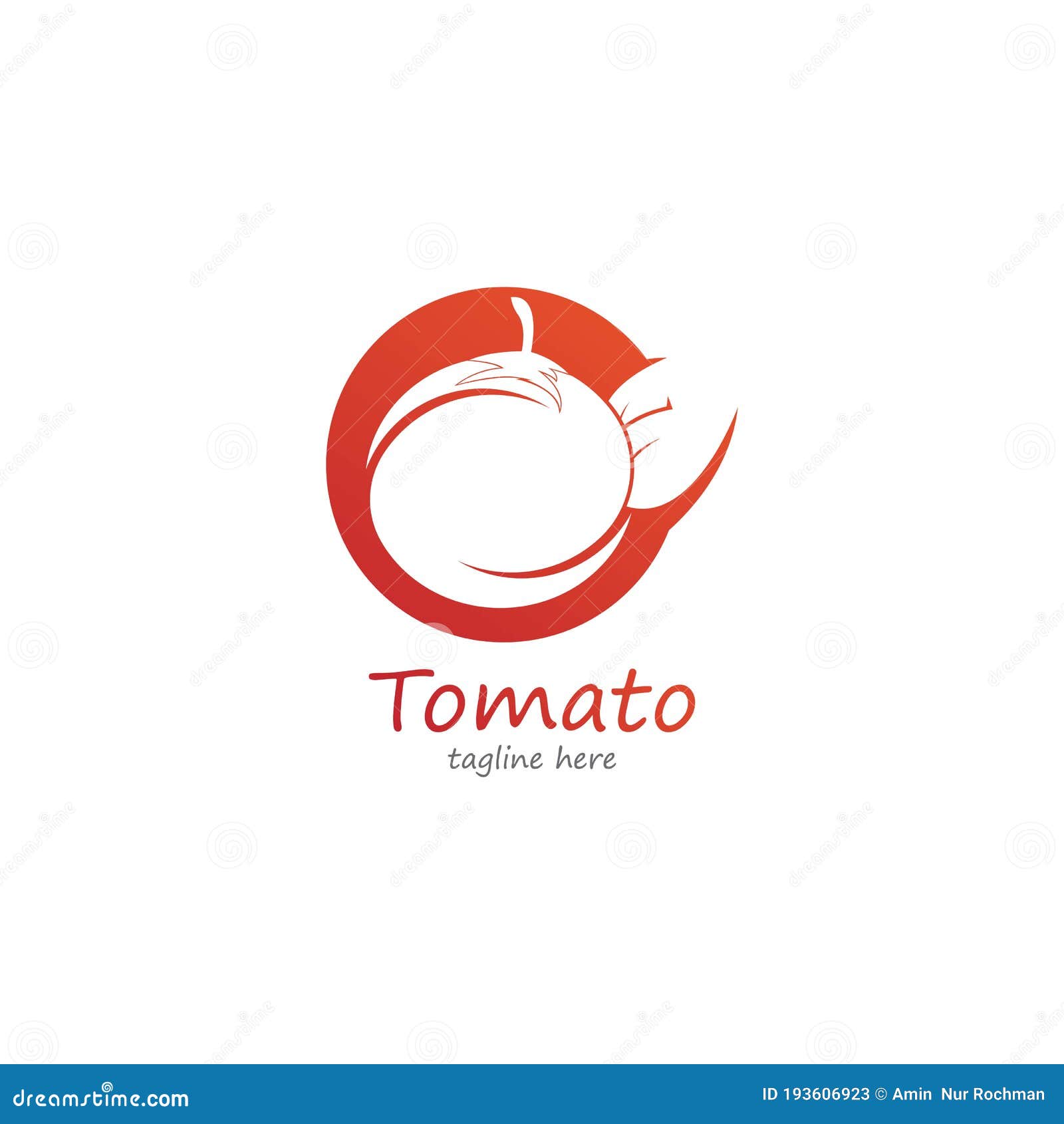 Tomato Logo Design Template Stock Vector - Illustration of leaf ...