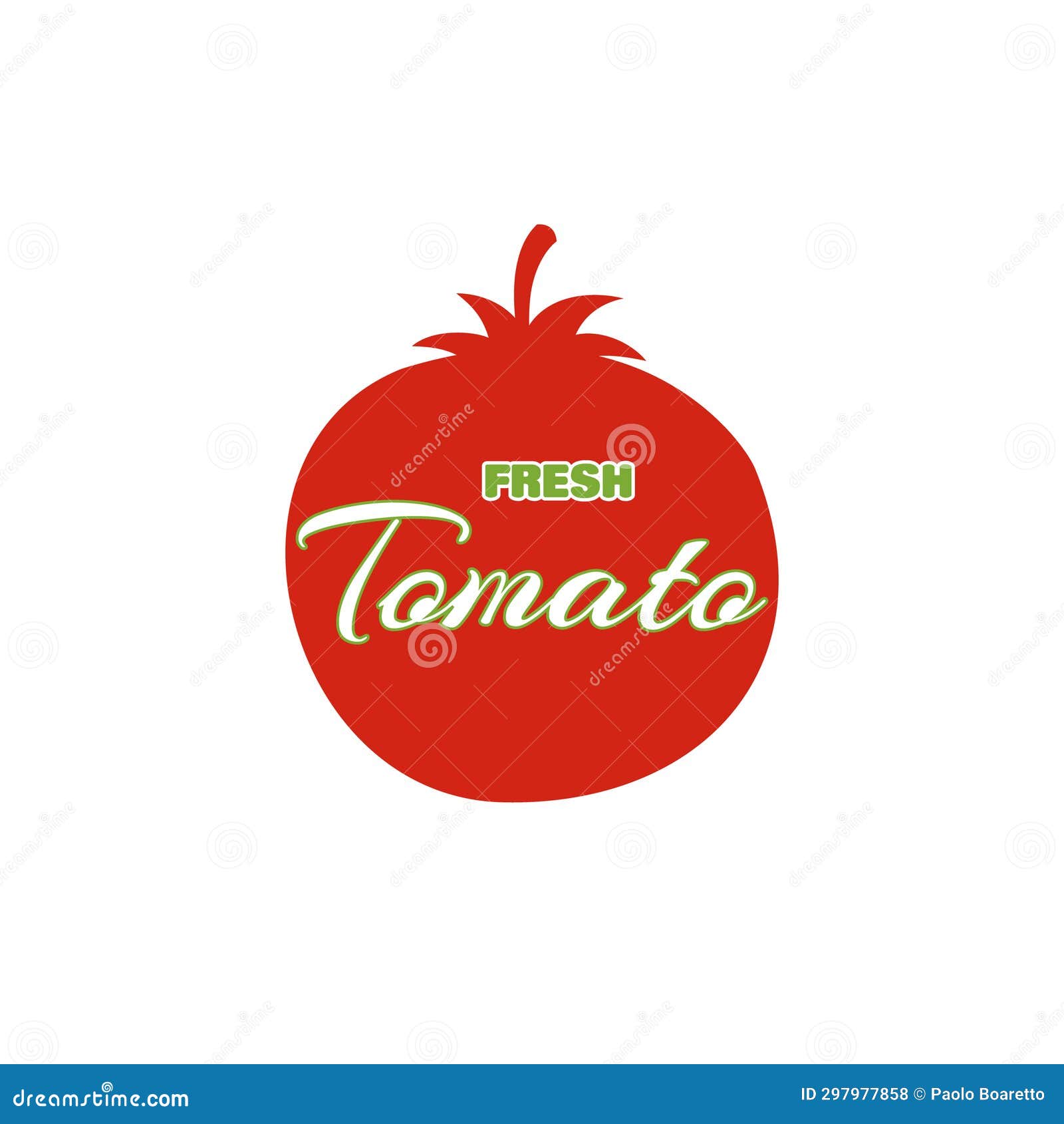 Tomato Logo Vector. Free Space for Text Stock Illustration ...