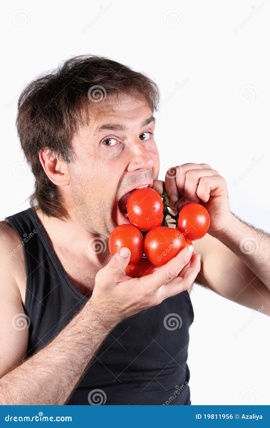Tomato and man stock photo. Image of person, eating, nature - 19811956