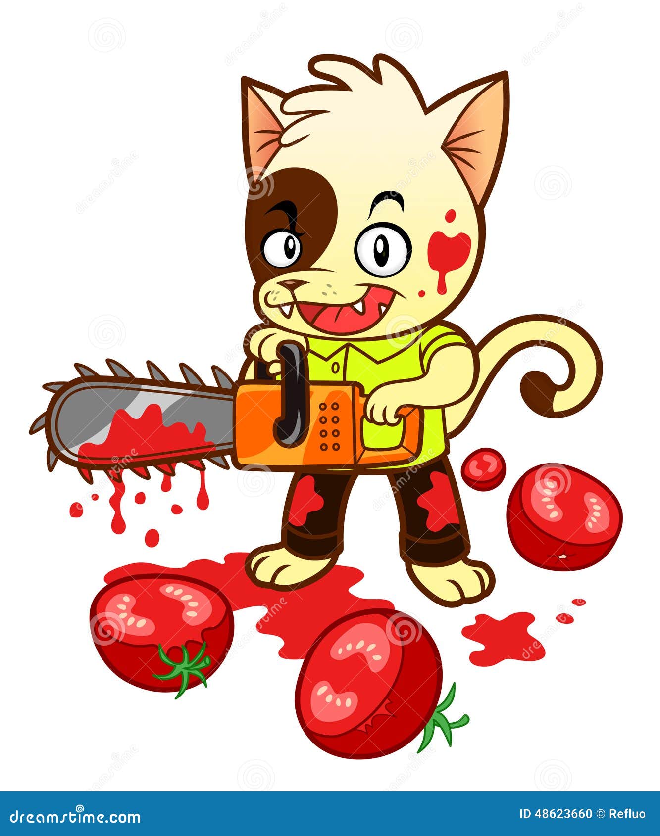 Cartoon Maniac In Mask With Machete Halloween Costume Vector ...