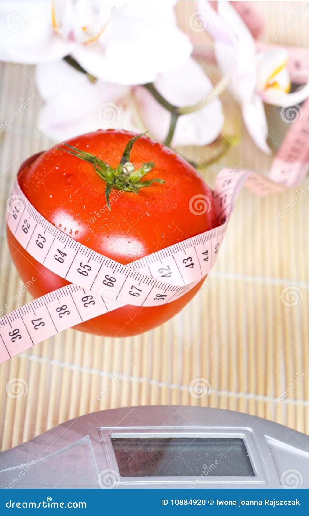 Tomato with measure stock photo. Image of care, delicious - 10884920
