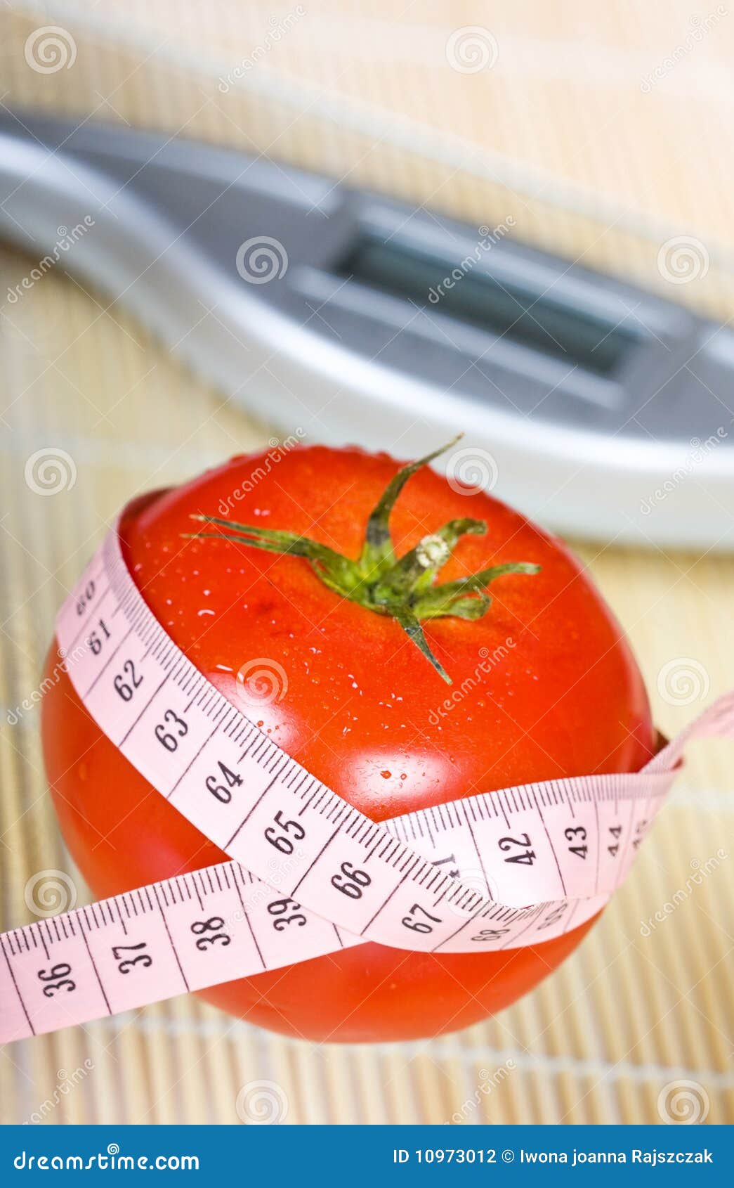 Tomato with measure stock photo. Image of measure, slim - 10973012