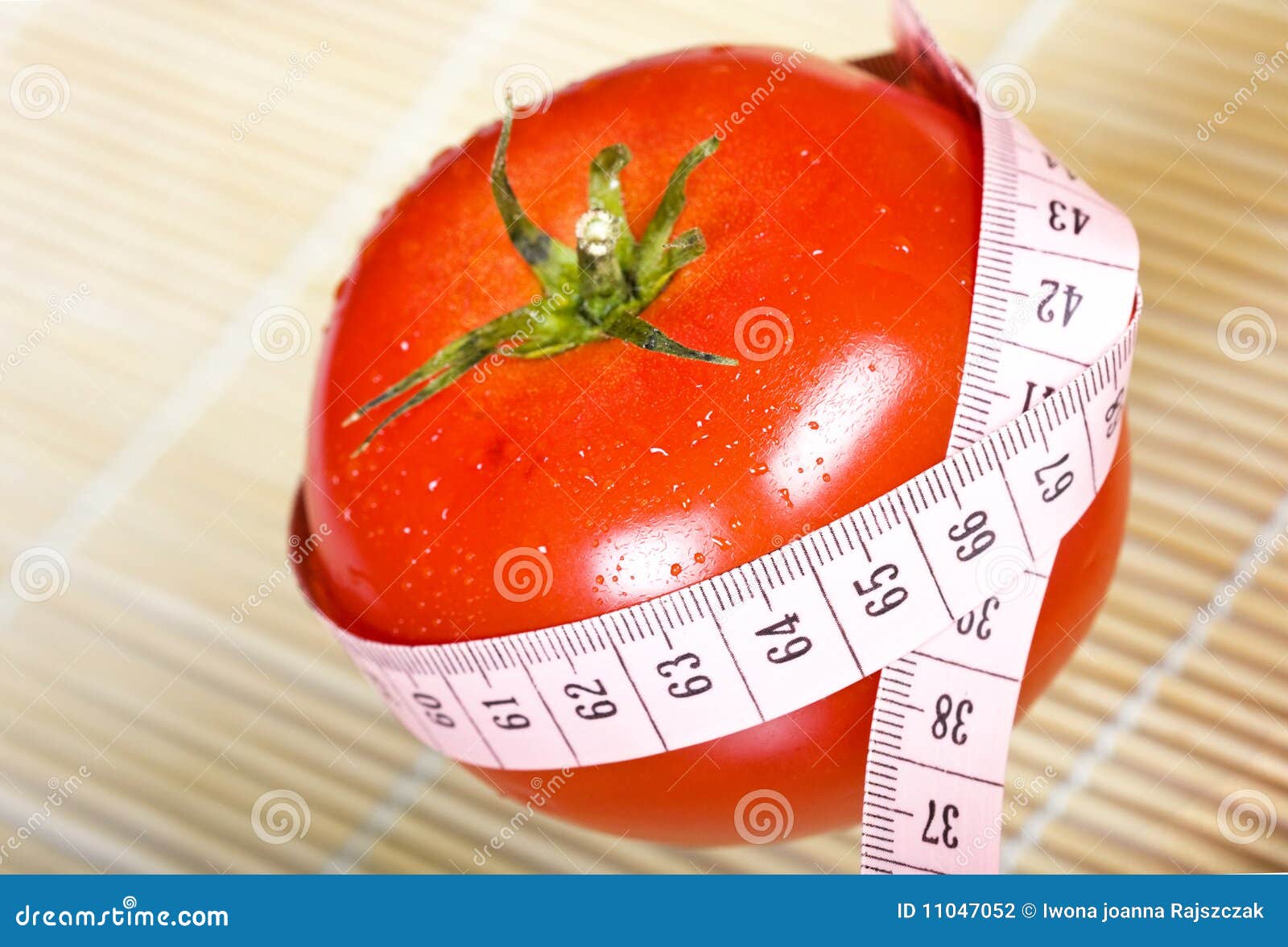 Tomato with measure stock photo. Image of concepts, dieting - 11047052