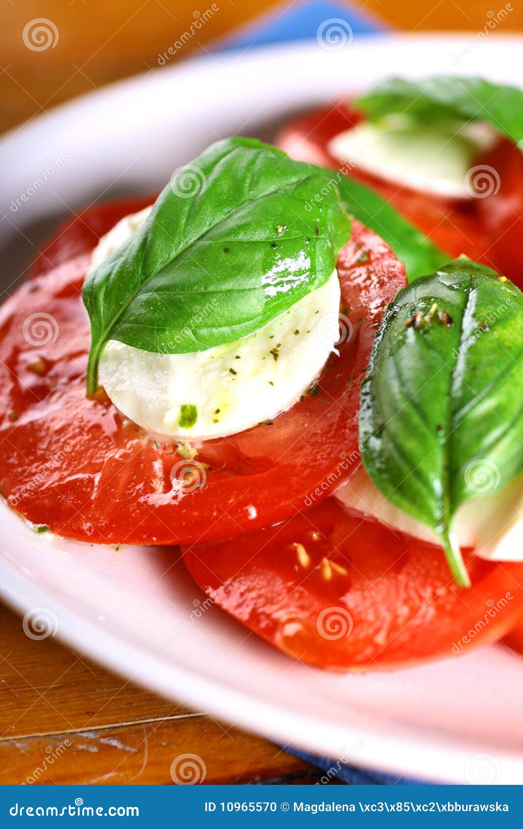 Tomato Mozzarella Caprese stock photo. Image of dish - 10965570