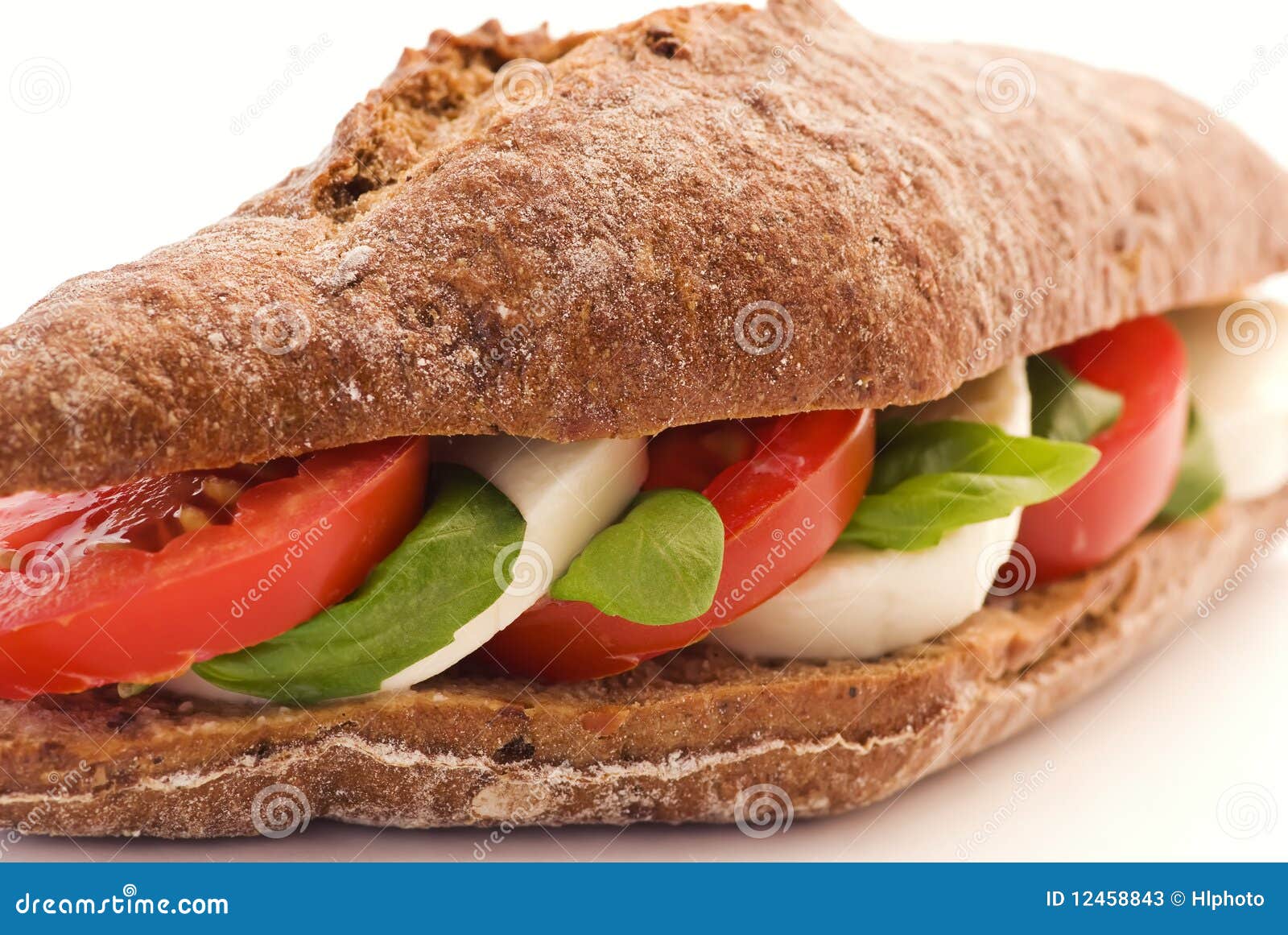 Tomato Mozzarella Sandwich stock image. Image of caprese - 12458843