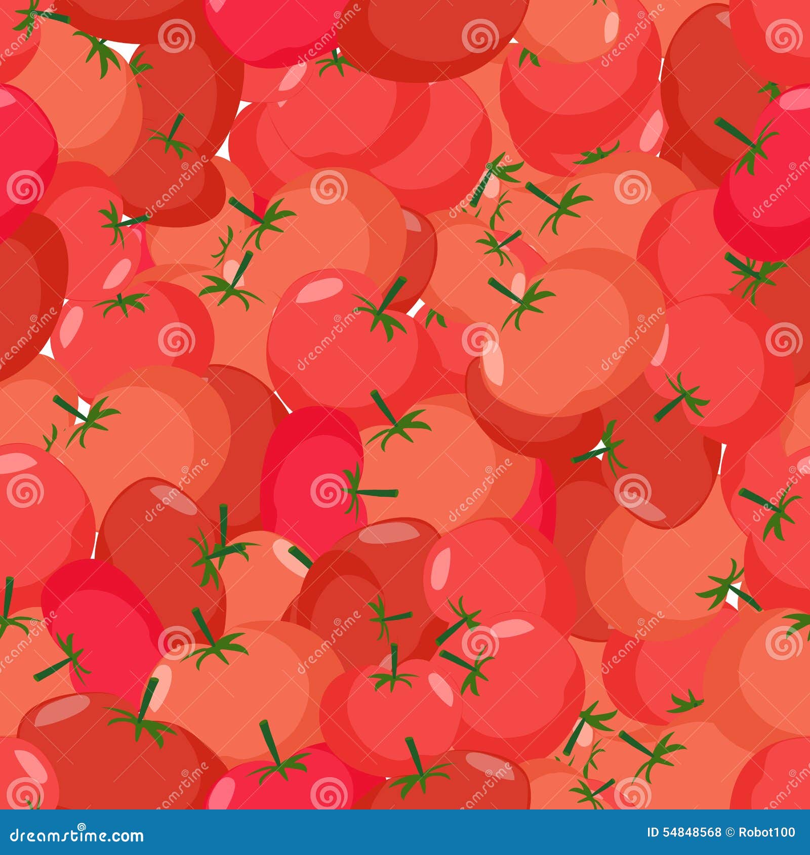 Tomato Pattern. Seamless Background with Red Tomatoes. Vector Te Stock ...