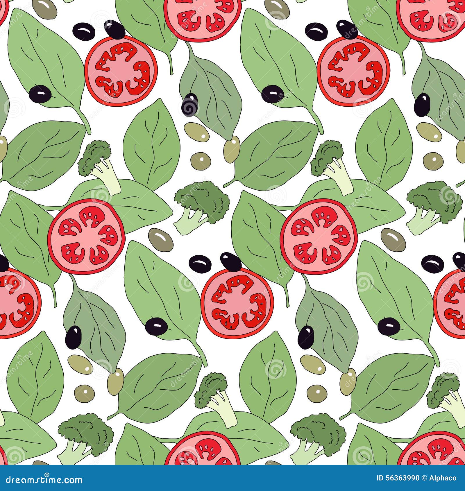 Tomato pattern stock vector. Illustration of green, fresh - 56363990