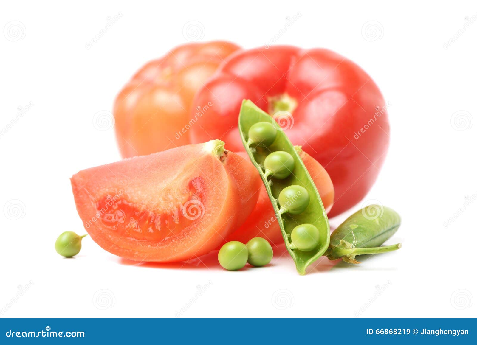 Tomato and pea stock image. Image of four, tasty, orange - 66868219
