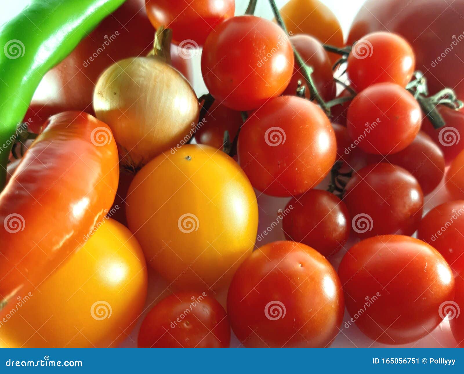 Tomato and Pepper, Vegetable. Beautiful Color Background Stock Image ...