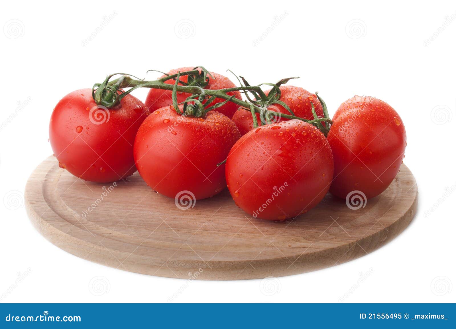 Tomato on plate stock image. Image of color, stem, juicy - 21556495