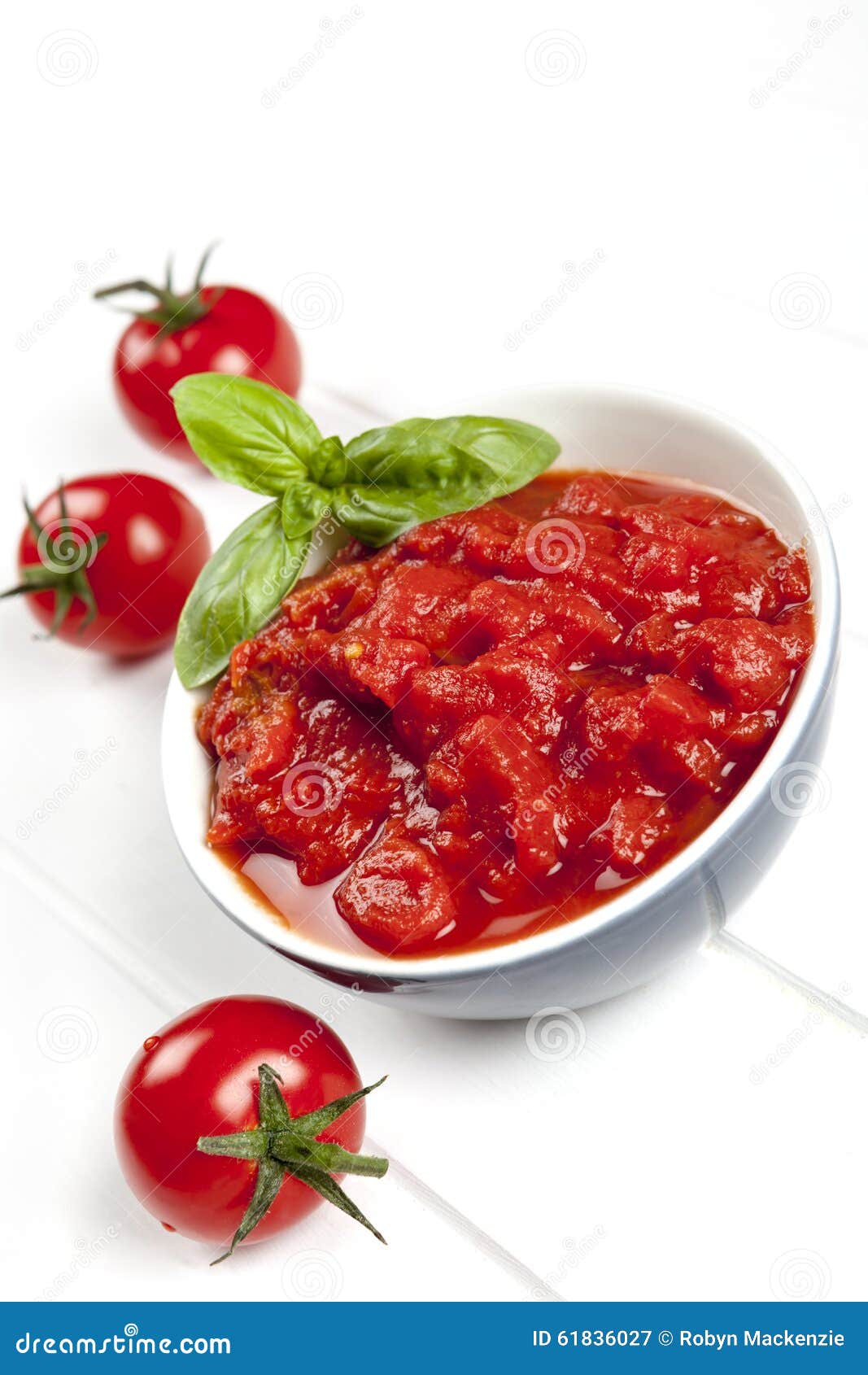 Tomato Puree with Basil stock image. Image of food, herb - 61836027