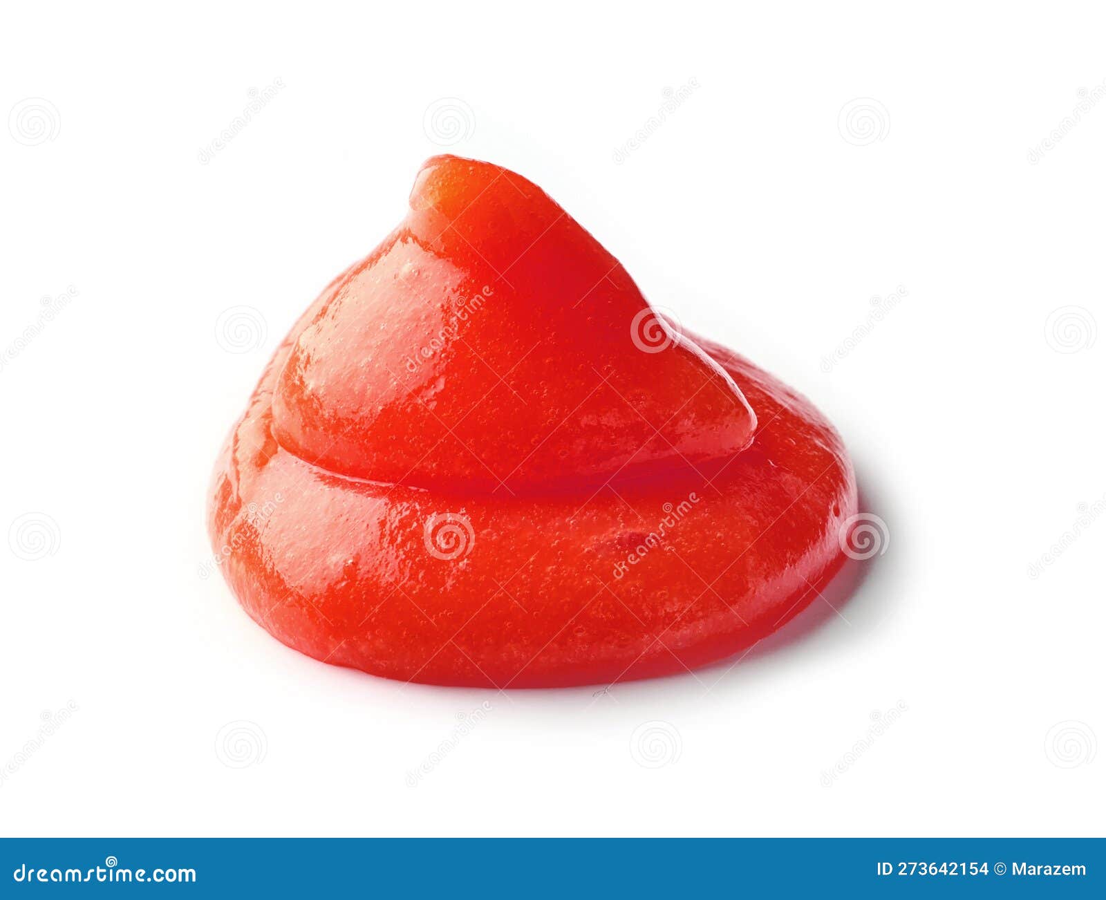 Tomato Puree on White Background Stock Photo - Image of closeup, food ...