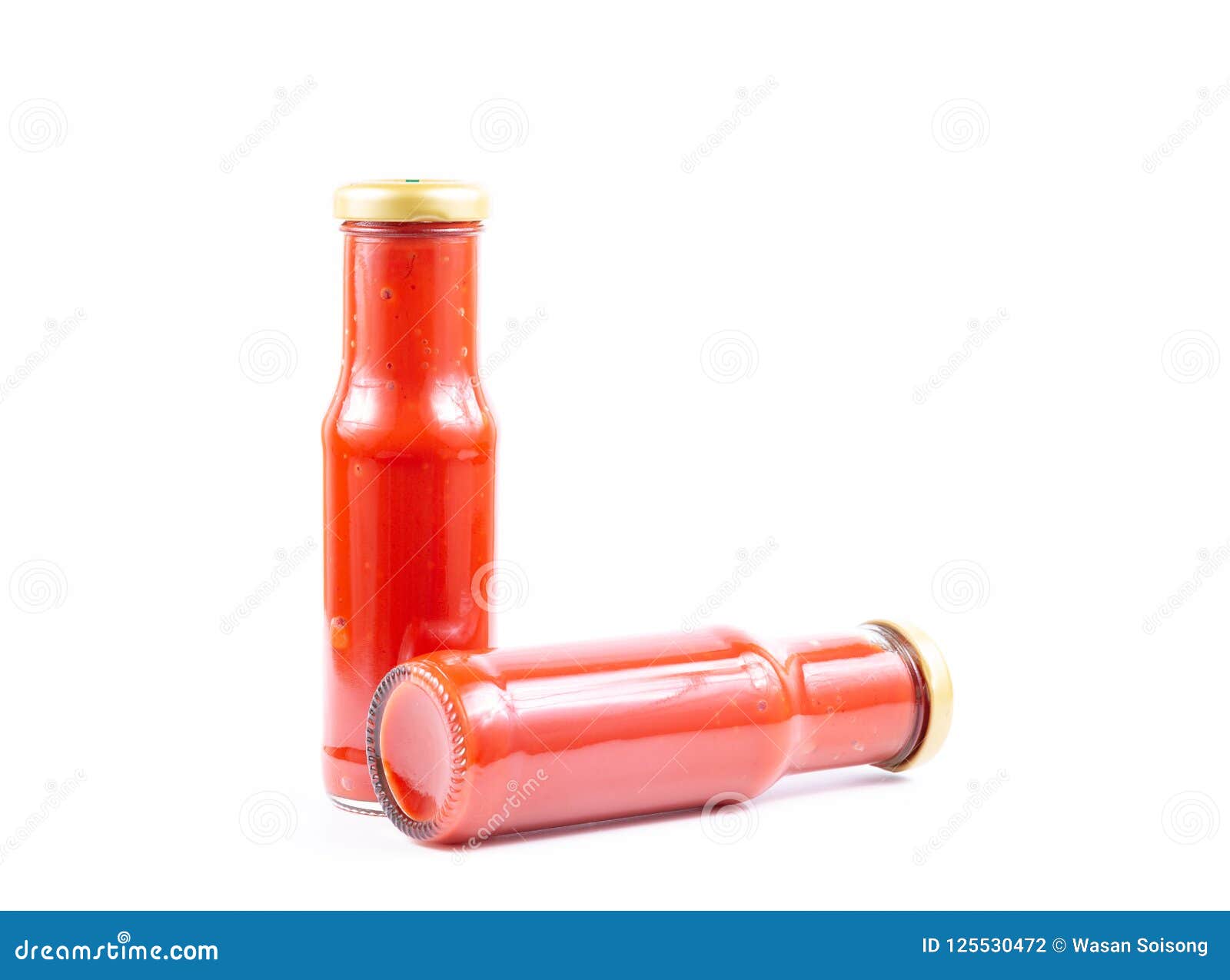 Tomato Sauce in Bottle on White Background Stock Photo - Image of fresh ...