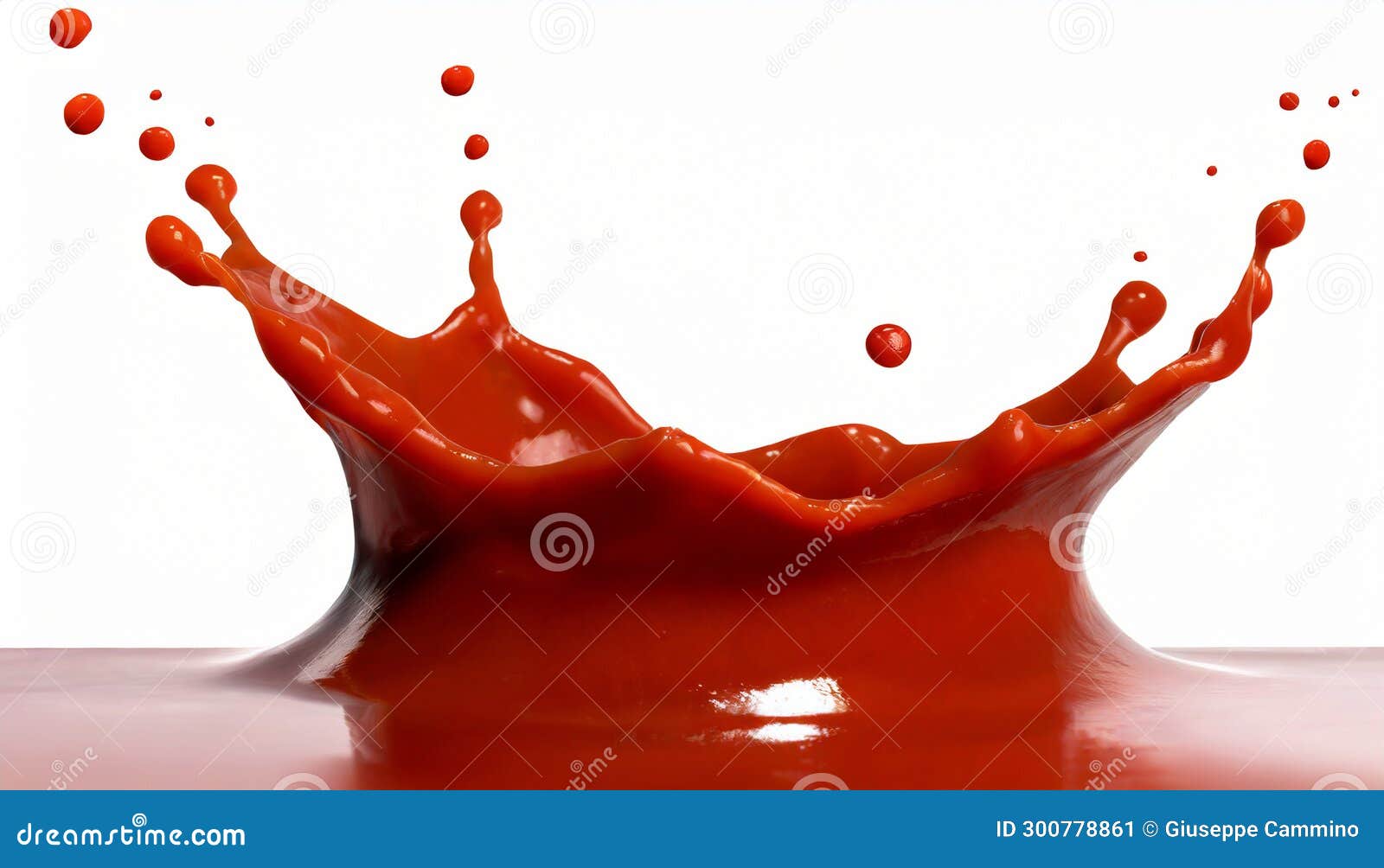Tomato Sauce Splash, Tomato Sauce Flowing, 3d Illustration Stock ...