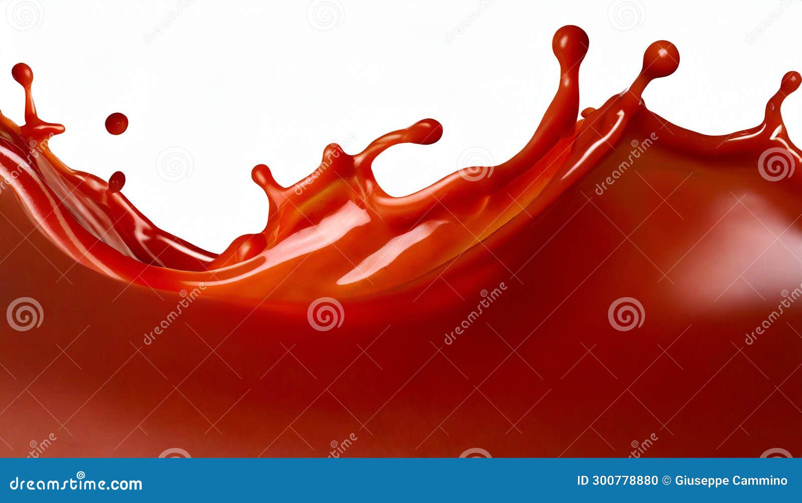 Tomato Sauce Splash, Tomato Sauce Flowing, 3d Illustration Stock ...