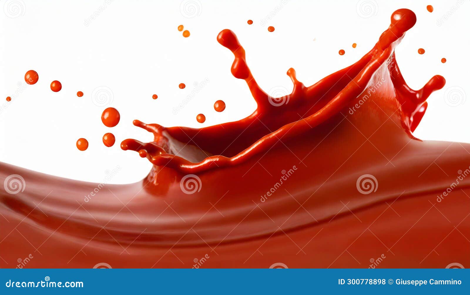 Tomato Sauce Splash, Tomato Sauce Flowing, 3d Illustration Stock ...