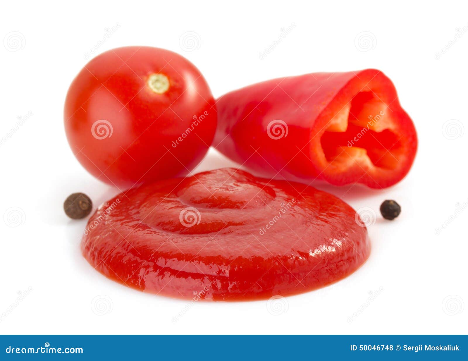 Tomato Sauce on White Background Stock Photo - Image of pile, culture ...