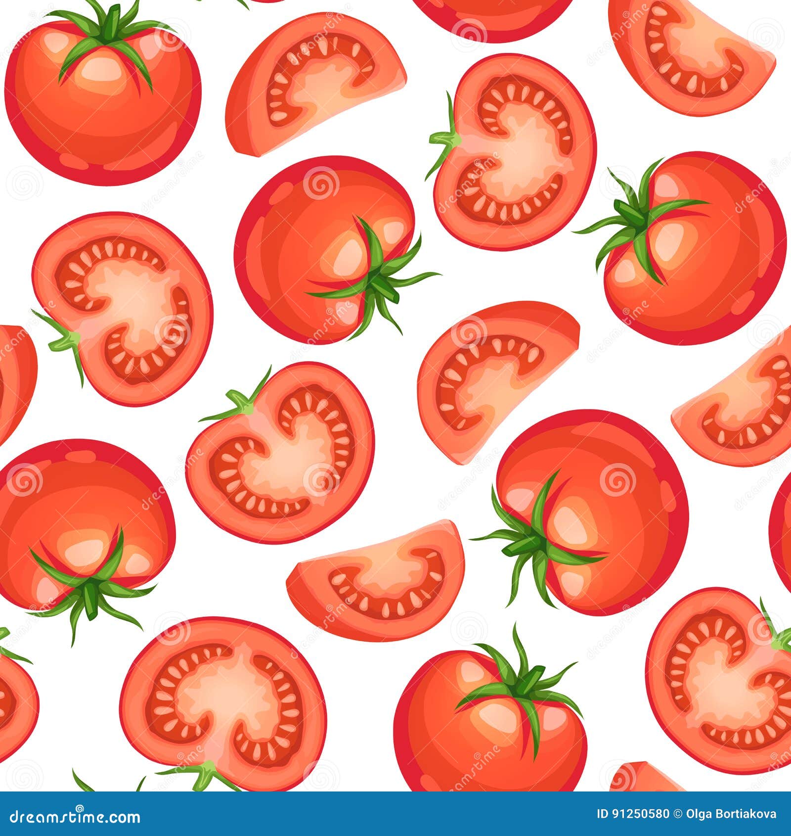 Tomato seamless pattern stock vector. Illustration of organic - 91250580