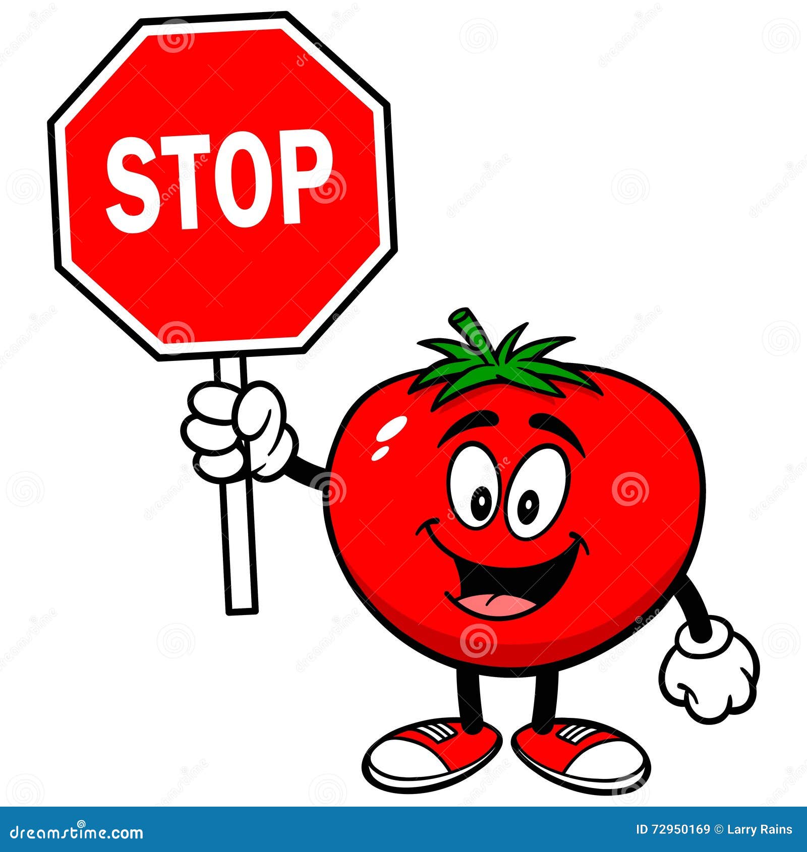 Tomato with Sign stock illustration. Illustration of mascot - 72950169