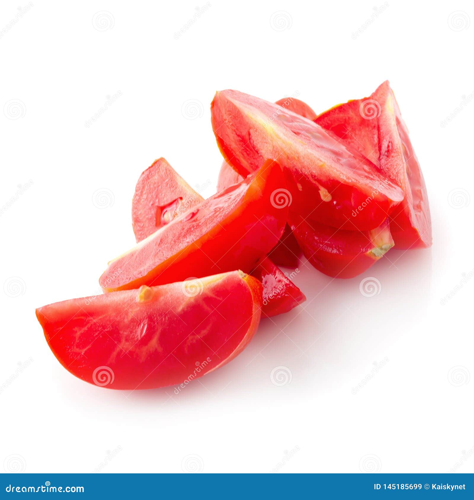 Tomato Slice Isolated Over White Background Stock Image - Image of ...