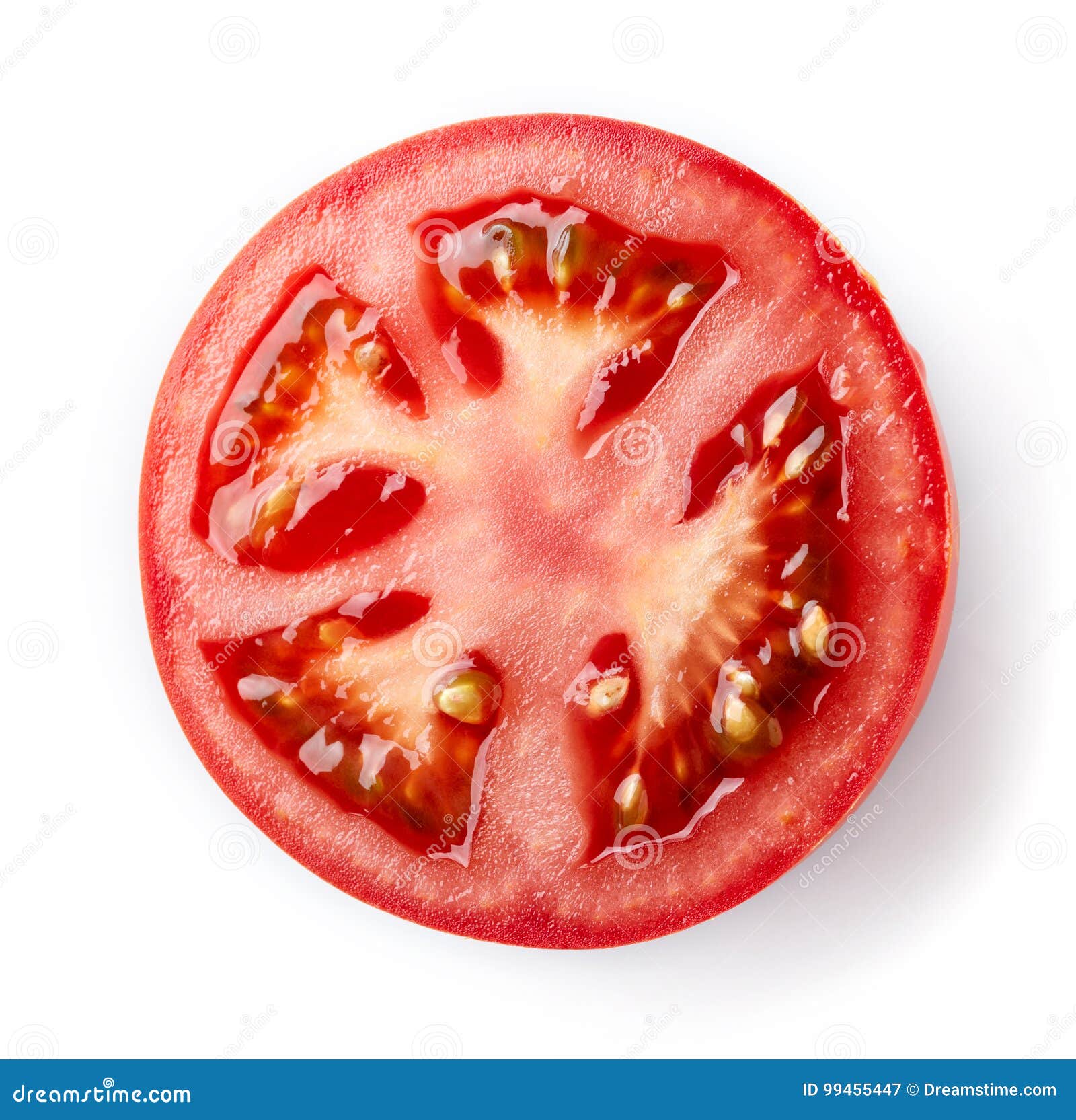 Tomato slice isolated stock image. Image of round, food - 99455447