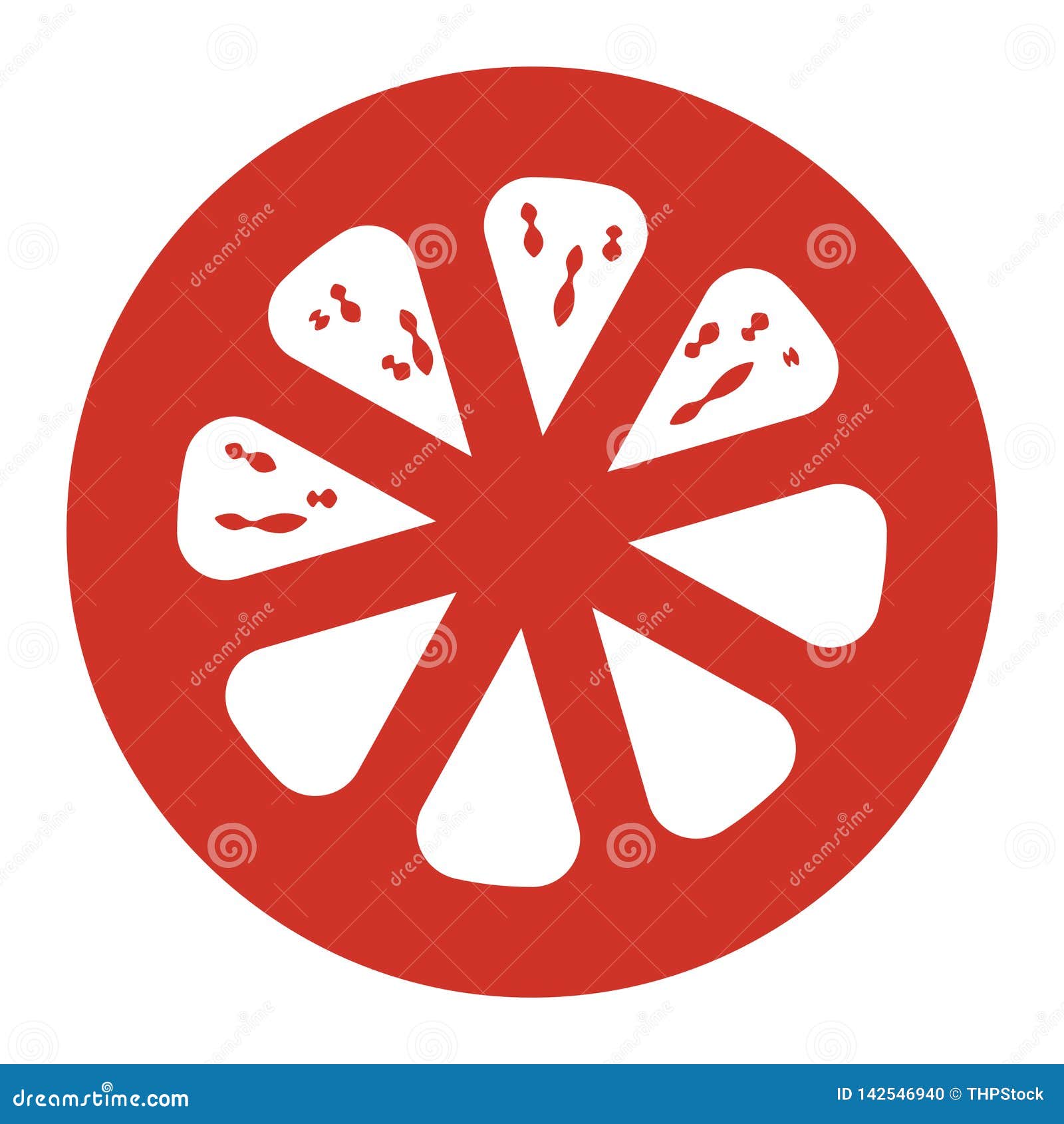 Tomato Slice Vector Illustration. Isolated Icon On White Background ...