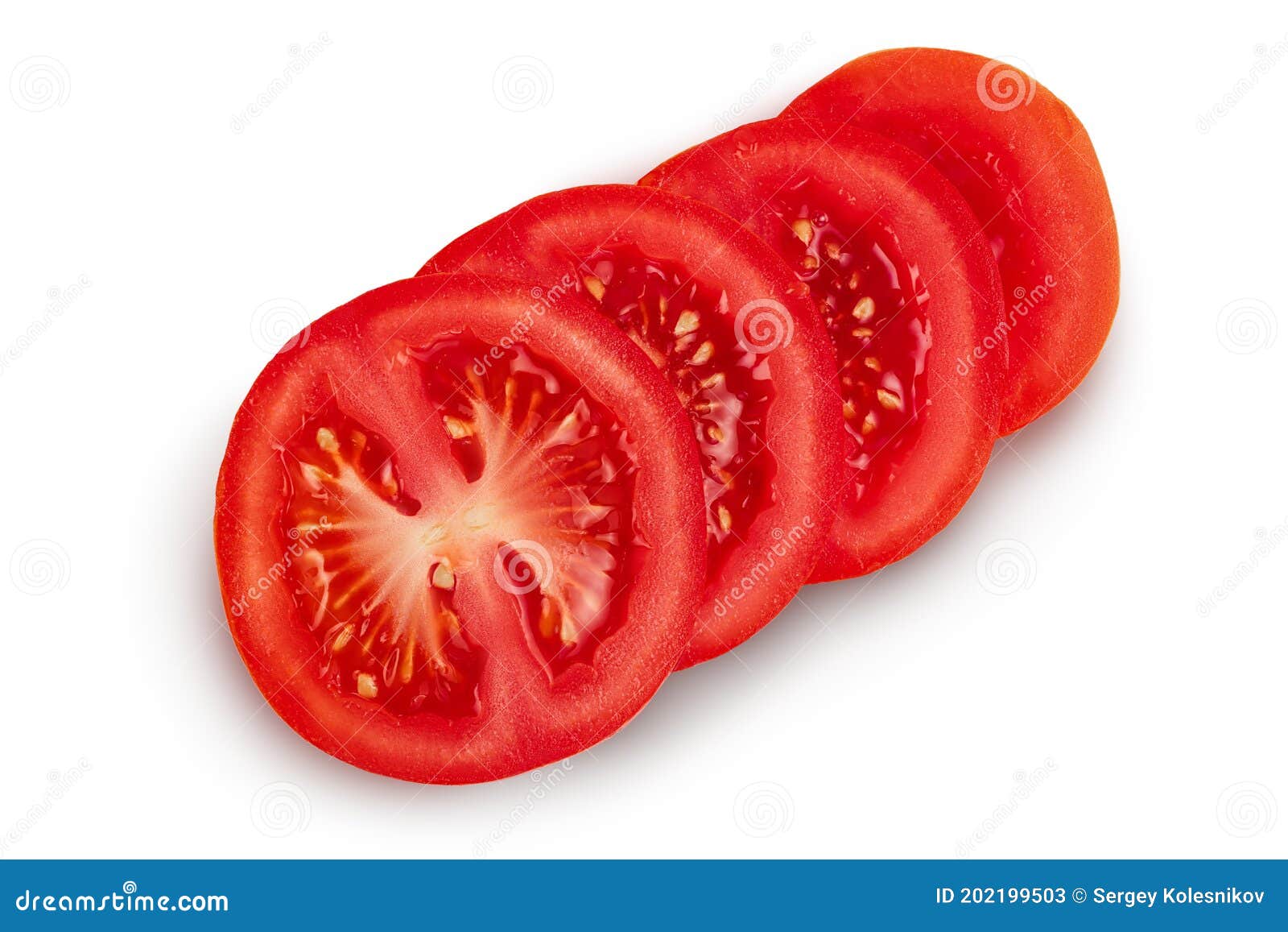 Tomato Slices Isolated on White Background. Clipping Path . Top View ...