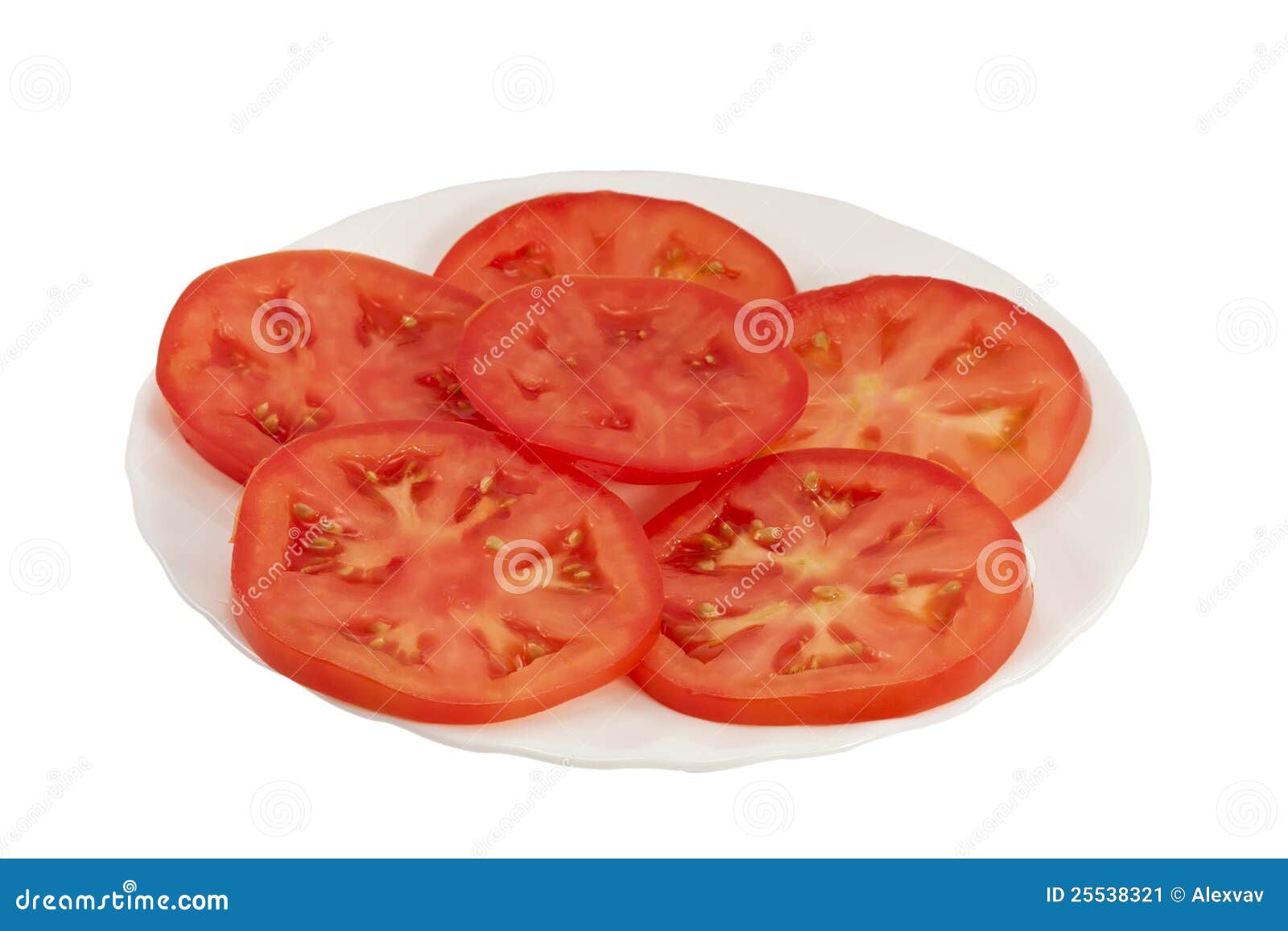 Tomato slices on a plate stock image. Image of tradition - 25538321
