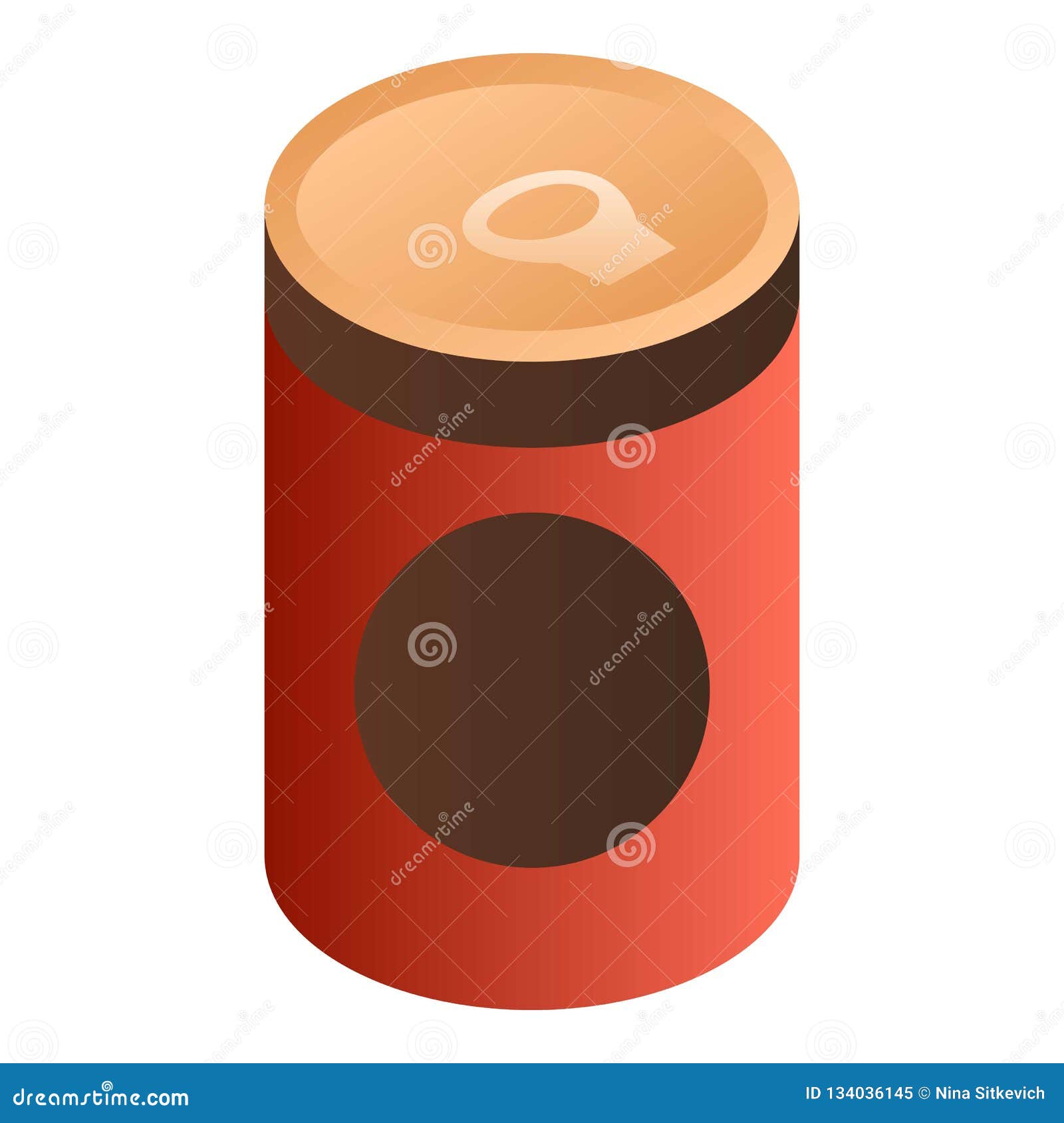 Tomato Soup Can Icon, Isometric Style Stock Vector - Illustration of ...