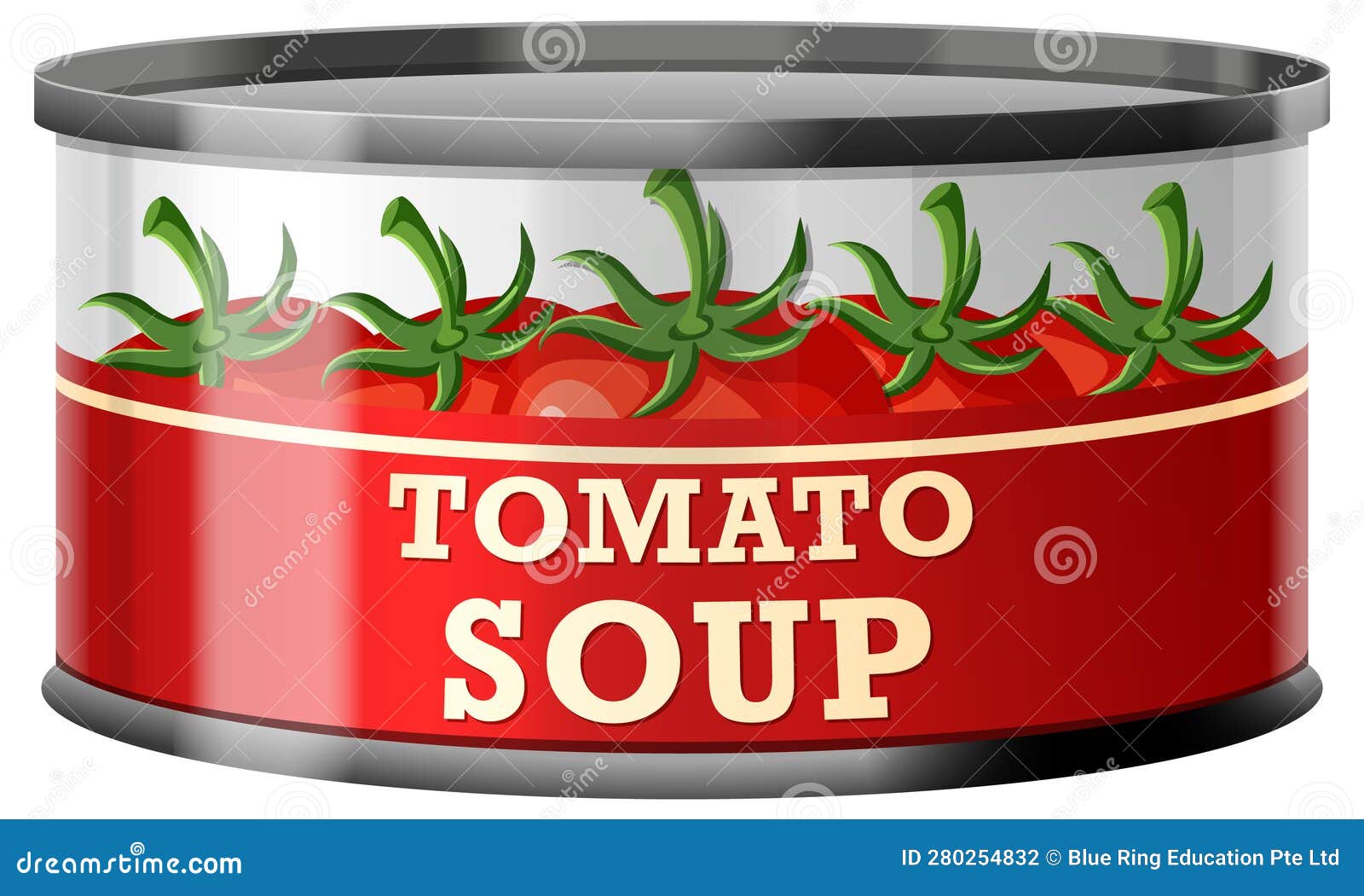 Tomato Soup in Food Can Vector Stock Vector - Illustration of clip ...