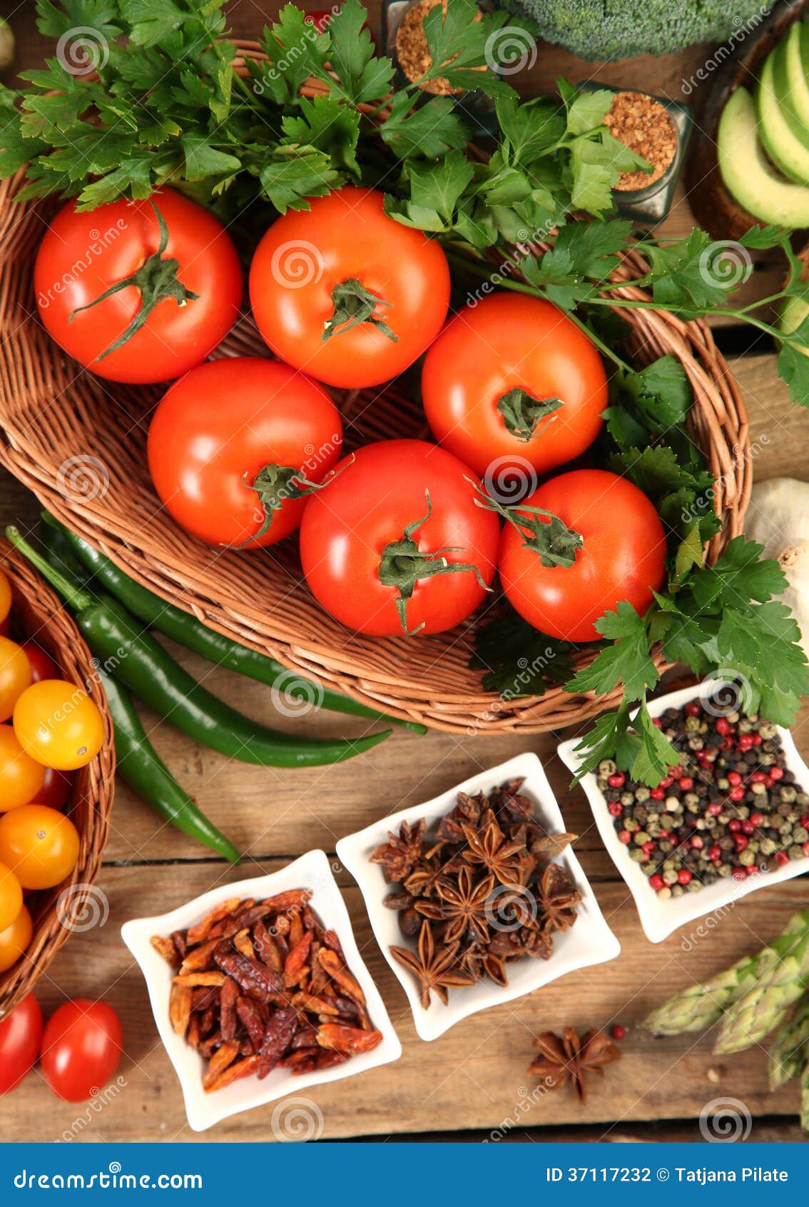 Tomato and spice stock photo. Image of rosemary, freshness - 37117232
