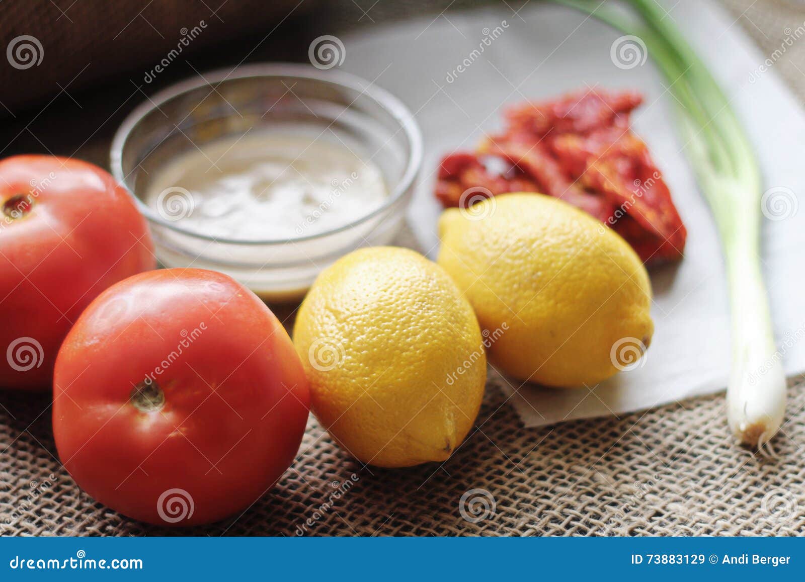 Tomato Tahini Ingredients Burlap Stock Image - Image of veggies, tomato ...