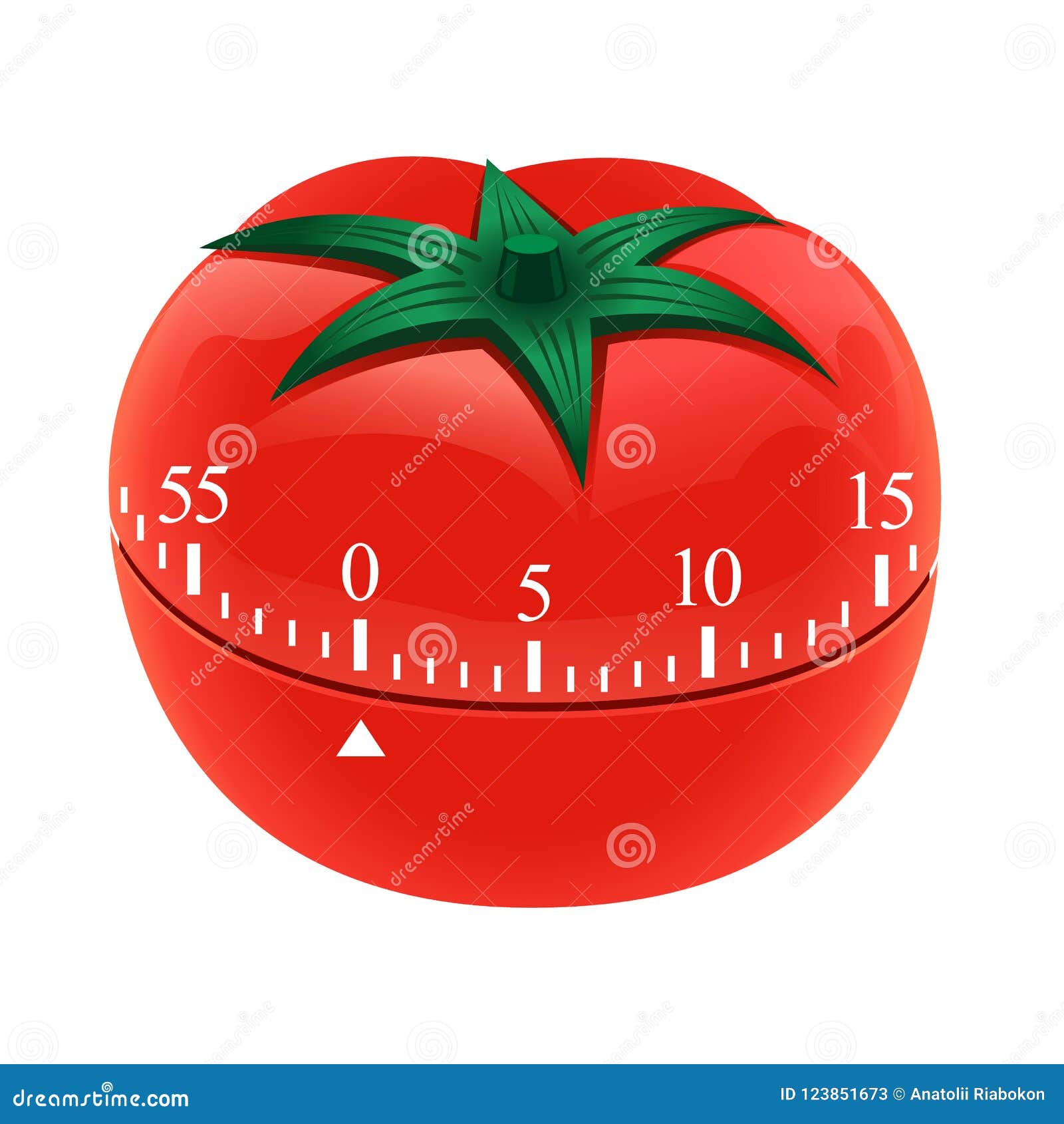 Tomato Timer Mockup, Realistic Style Stock Illustration - Illustration ...
