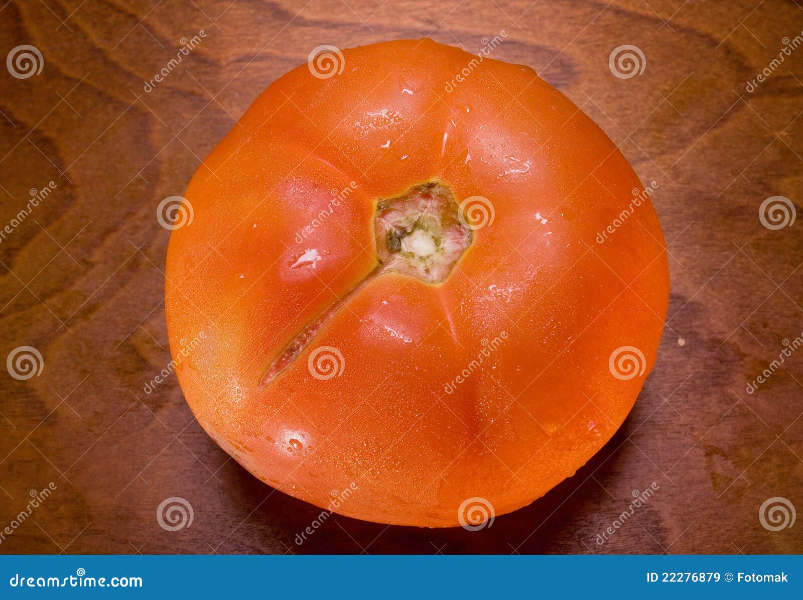 Tomato, Top View on a Wooden Background Stock Image - Image of foods ...