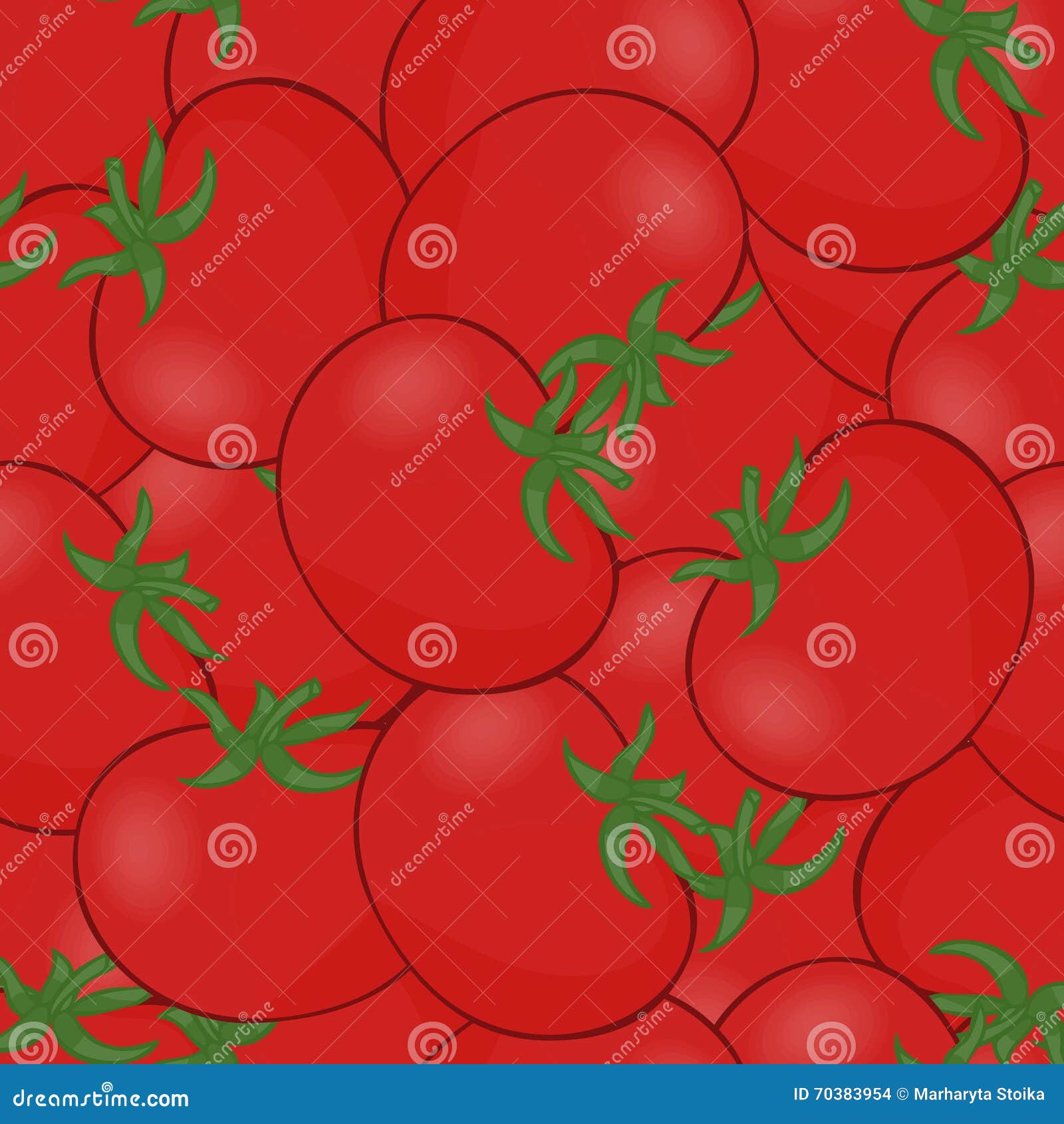 Tomato Vector. a Lot of Red Tomatoes. Seamless Pattern Background ...