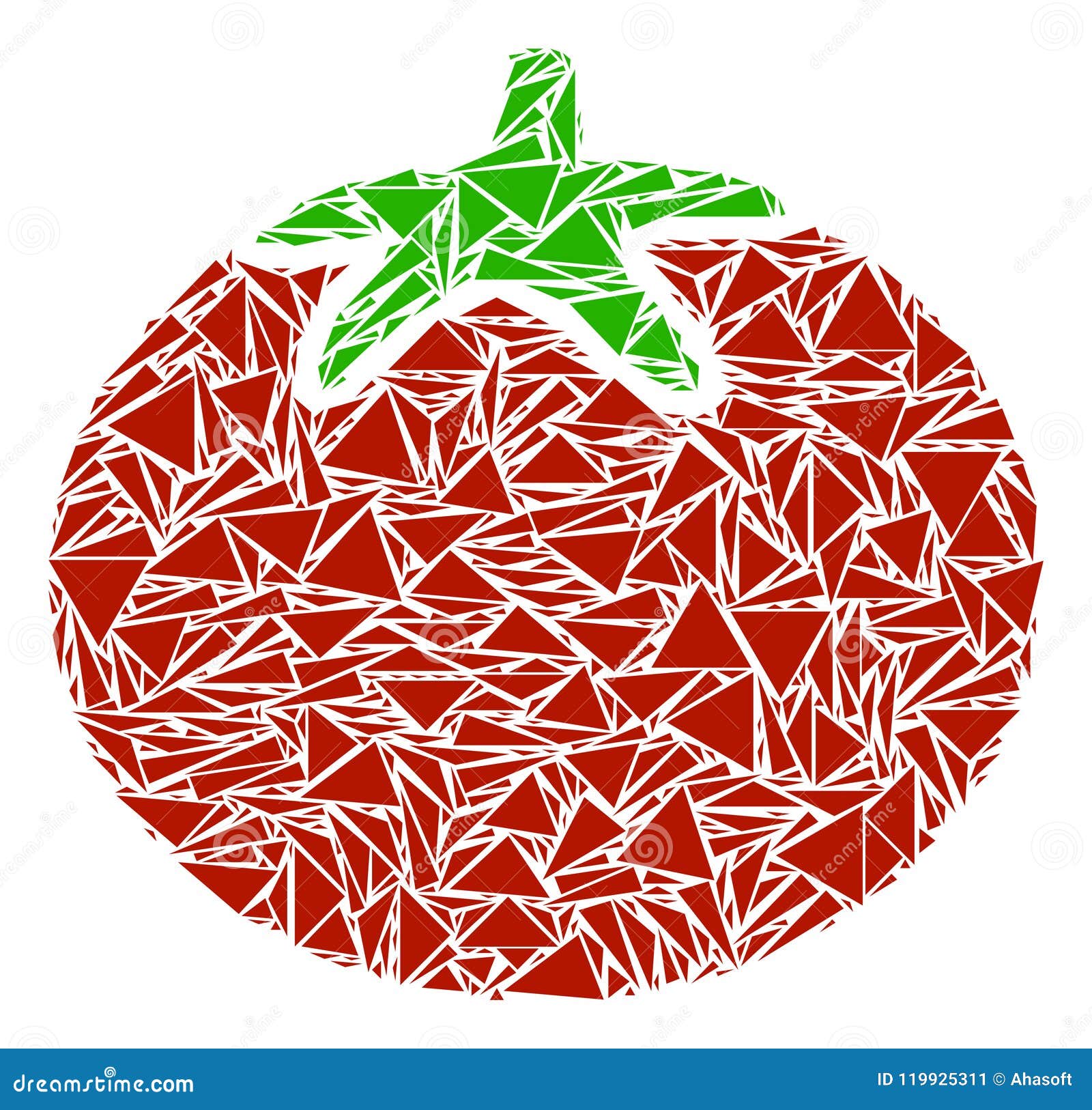 Tomato Vegetable Collage of Triangles Stock Vector - Illustration of ...